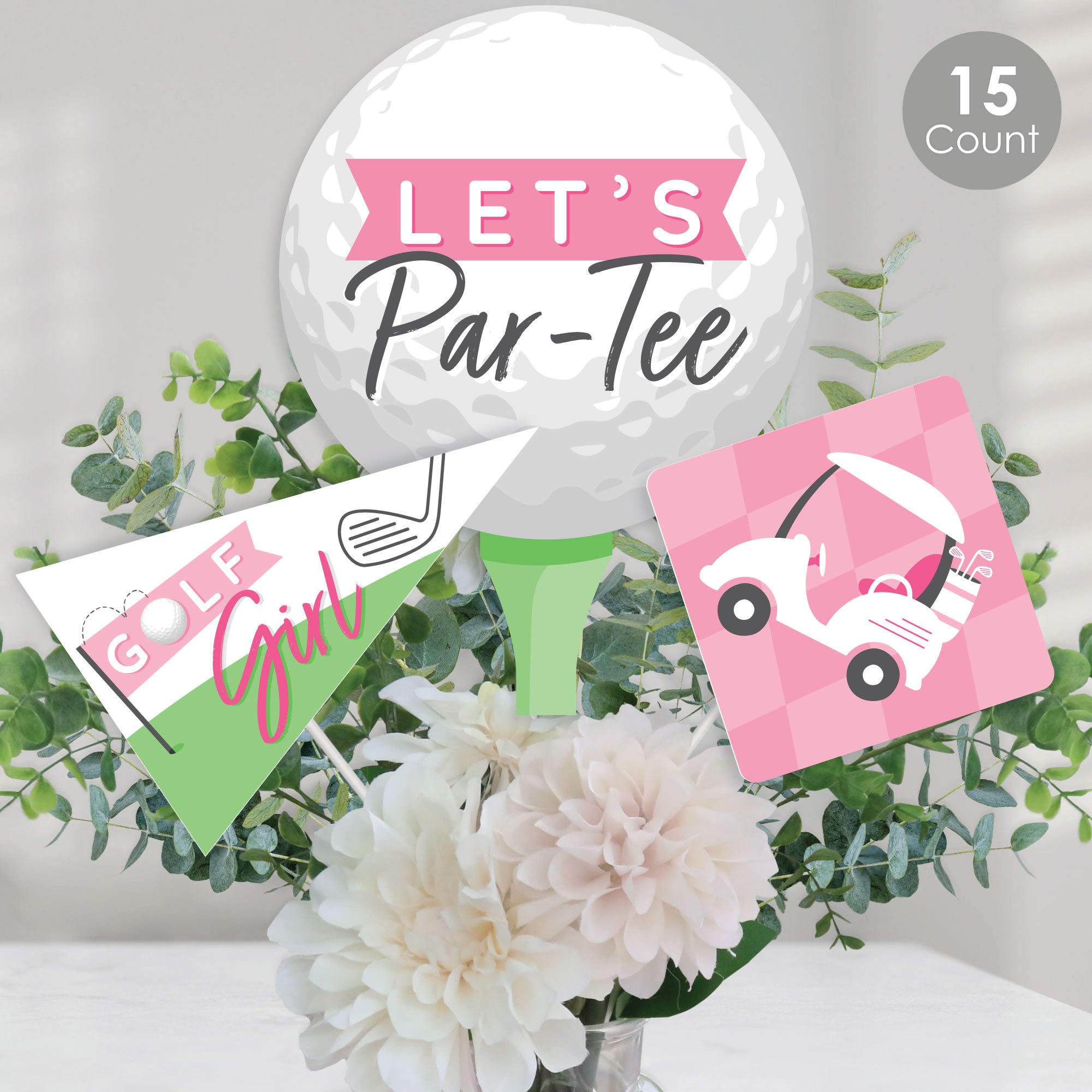 Golf Girl - Pink Birthday Party or Baby Shower Centerpiece Sticks ...