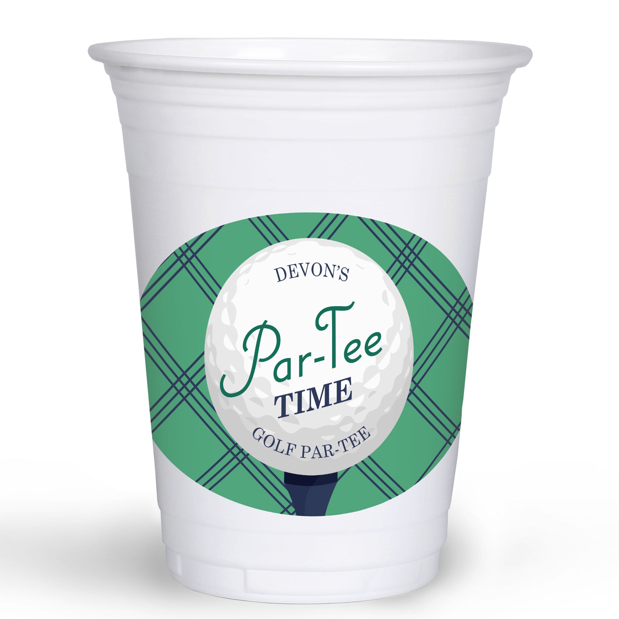Par-Tee Time Golf Cups, 16oz Disposable Drinkware, Retirement or ...