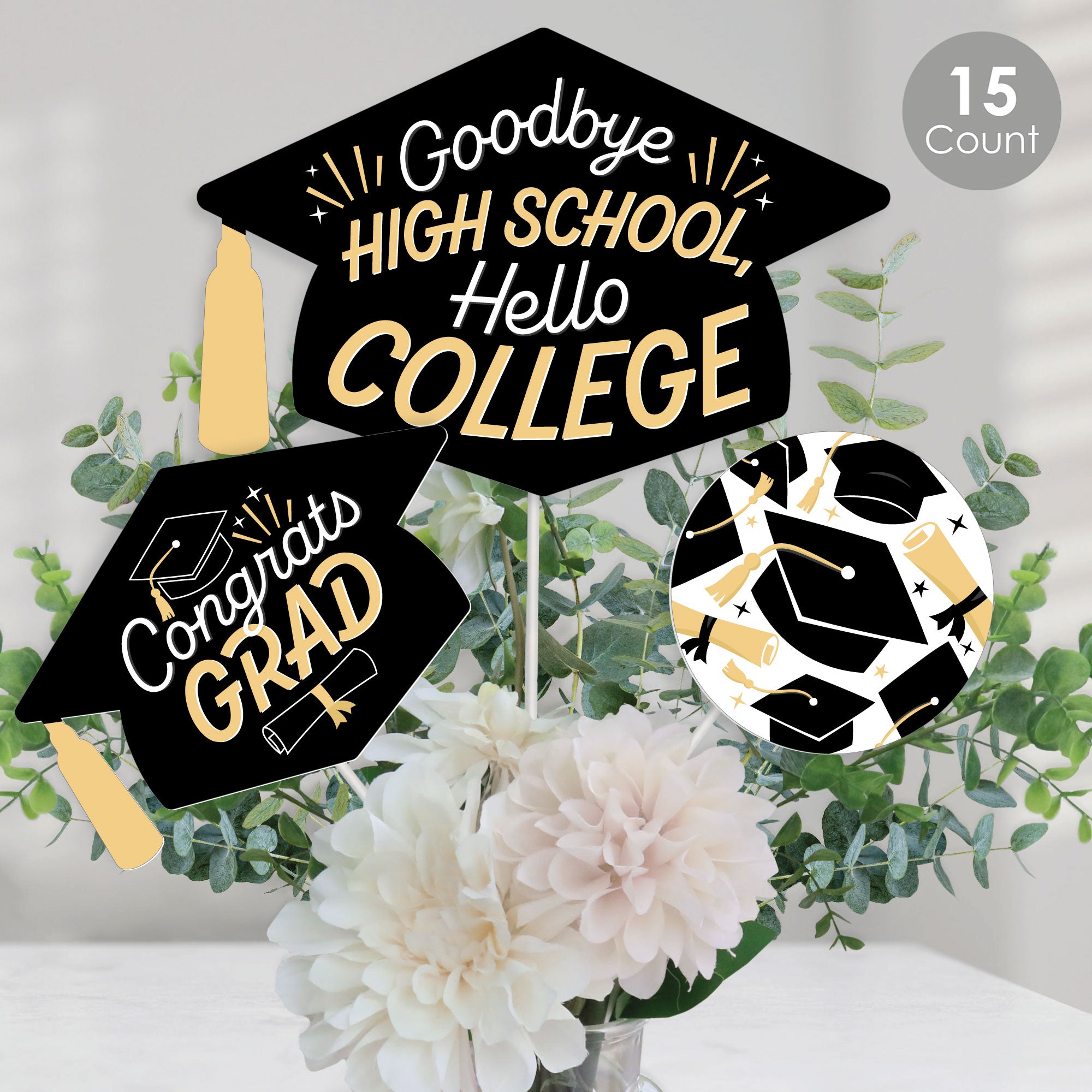 Goodbye High School, Hello College - Graduation Party Centerpiece ...