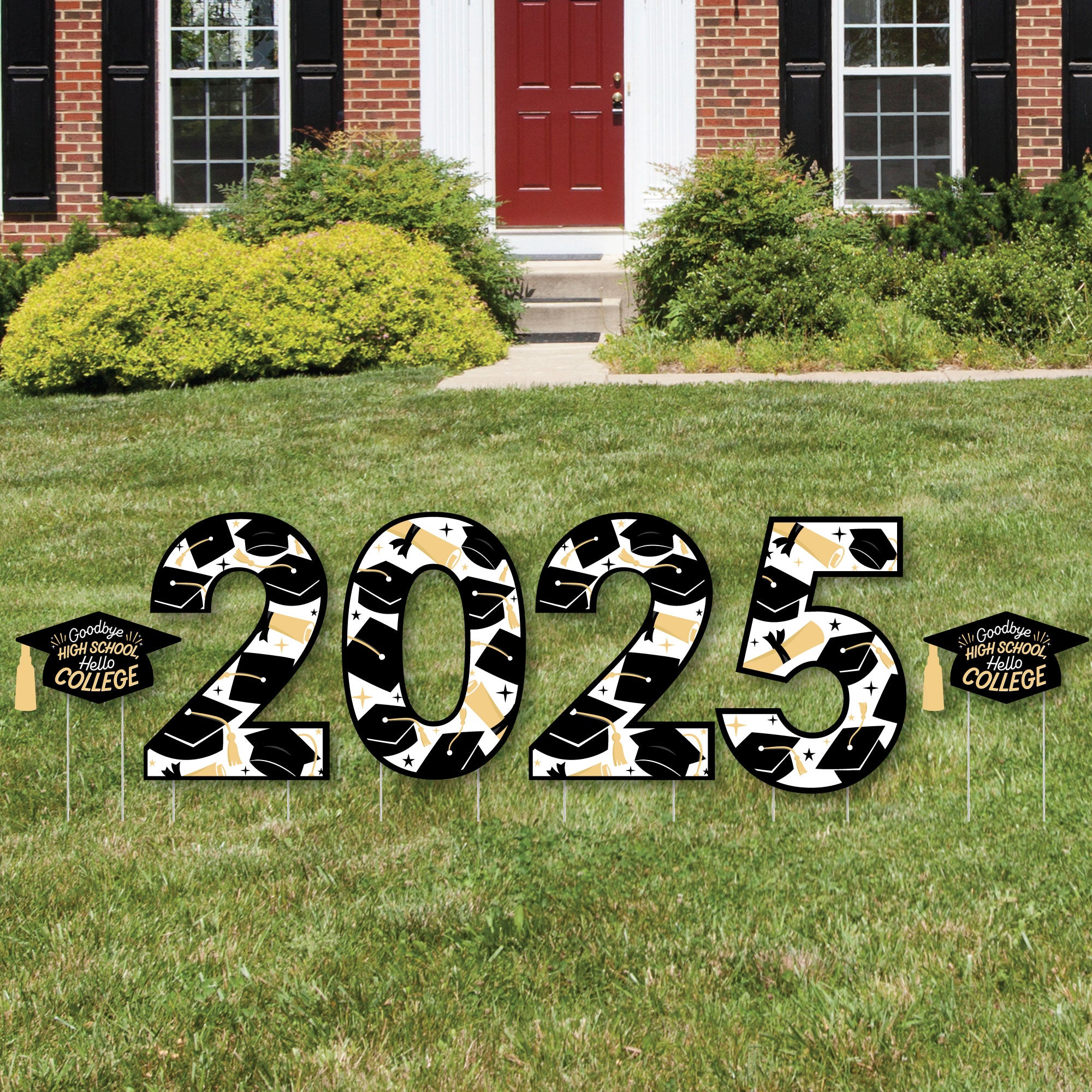 Goodbye High School, Hello College - 2025 Yard Sign Outdoor Lawn ...