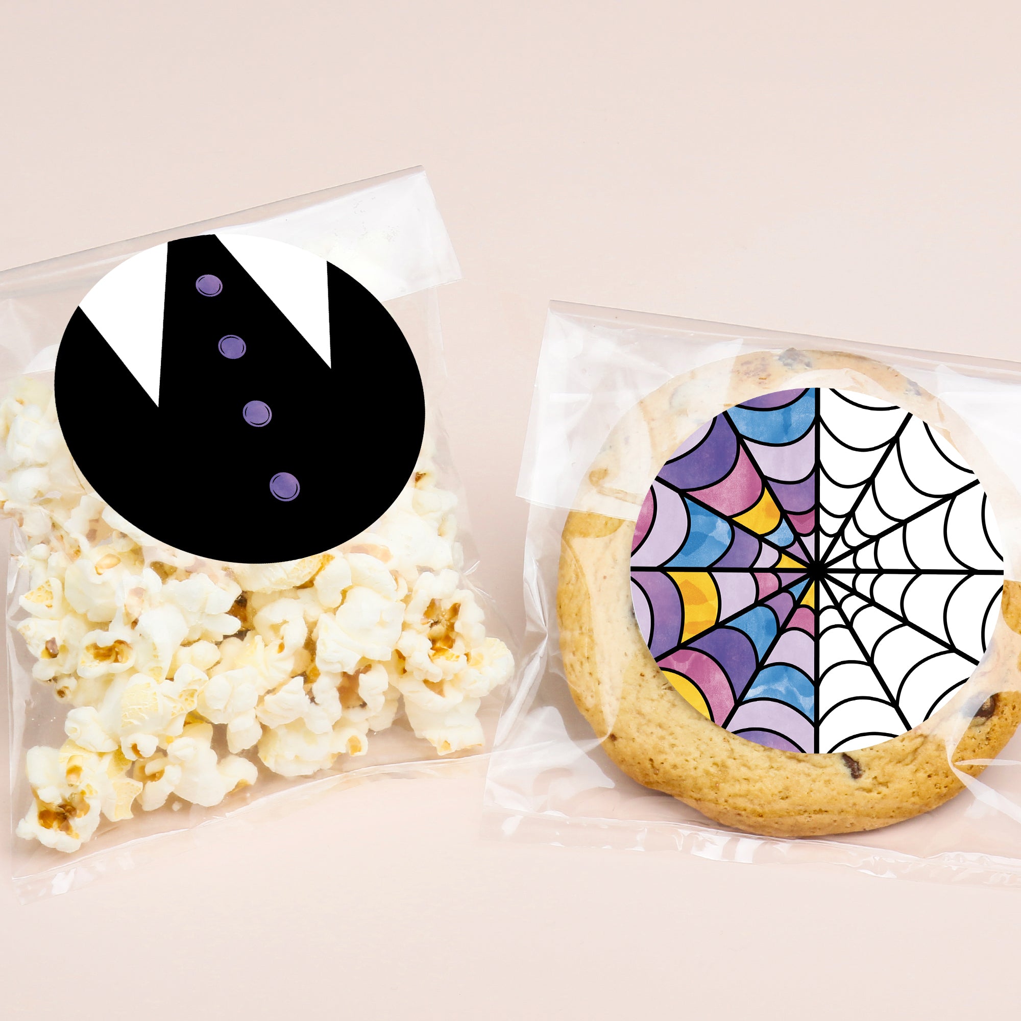 Goth Girl & Spider Web Stained Glass Window Stickers and Clear Cookie ...