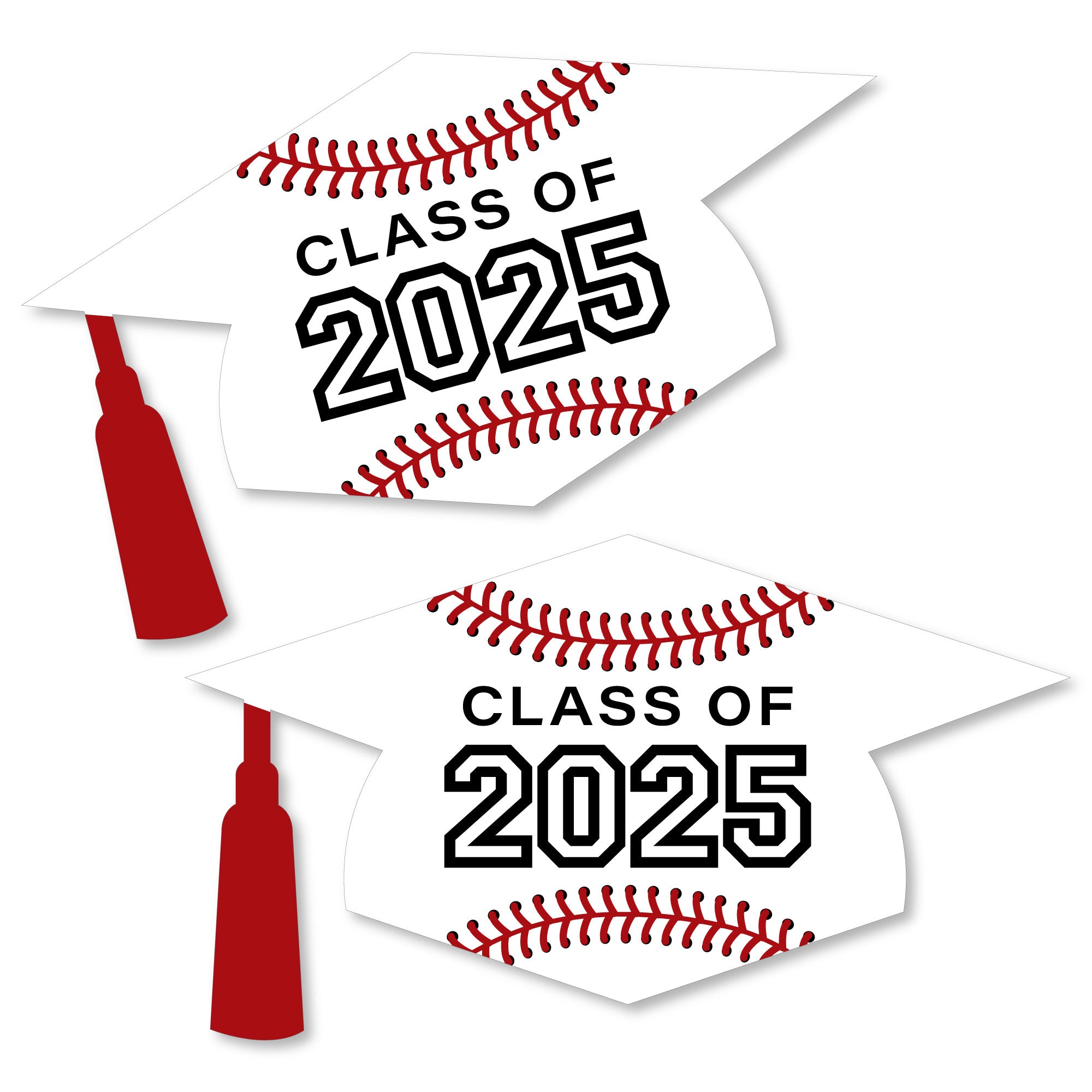 Grad Baseball - Grad Cap Decorations DIY 2025 Graduation Party Large ...