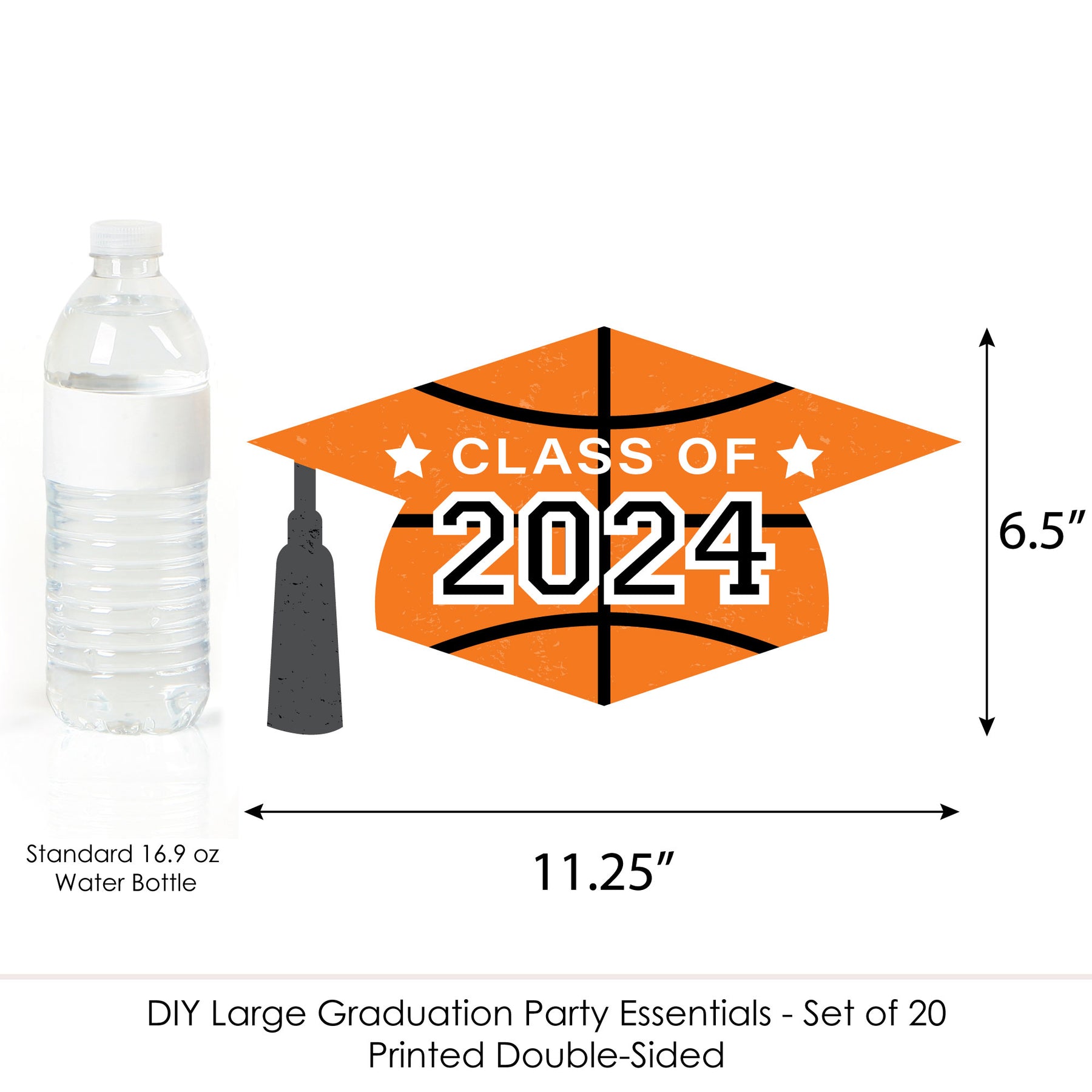 Grad Basketball - Grad Cap Decorations DIY 2024 Graduation Large Party ...