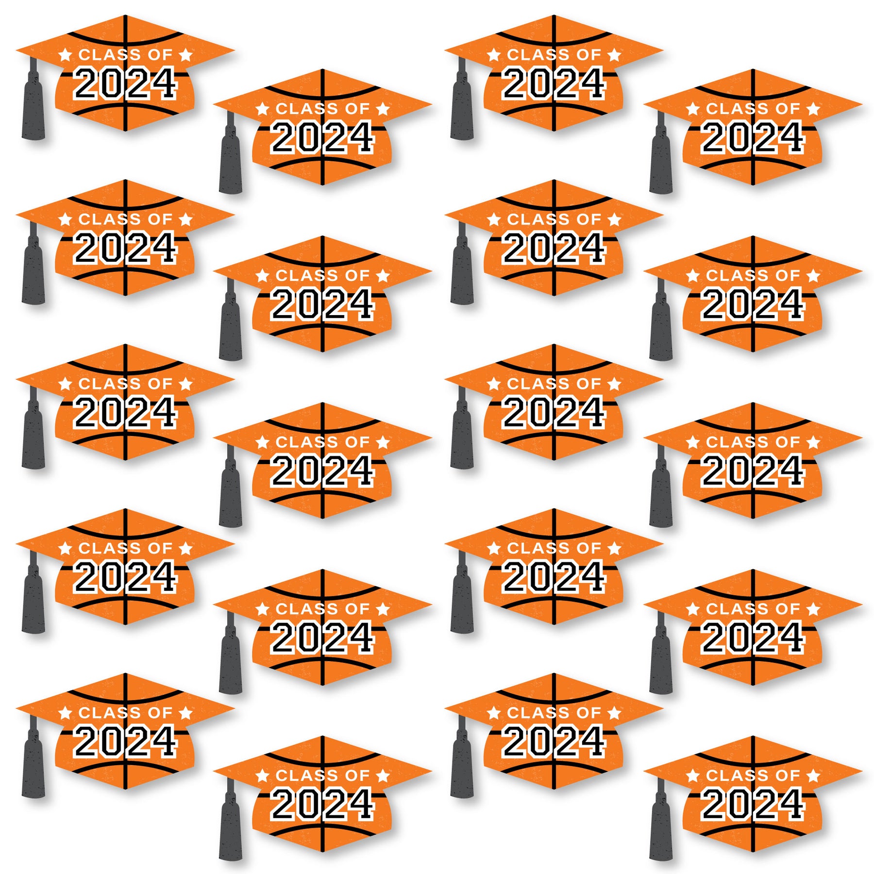 Grad Basketball - Grad Cap Decorations DIY 2024 Graduation Large Party ...