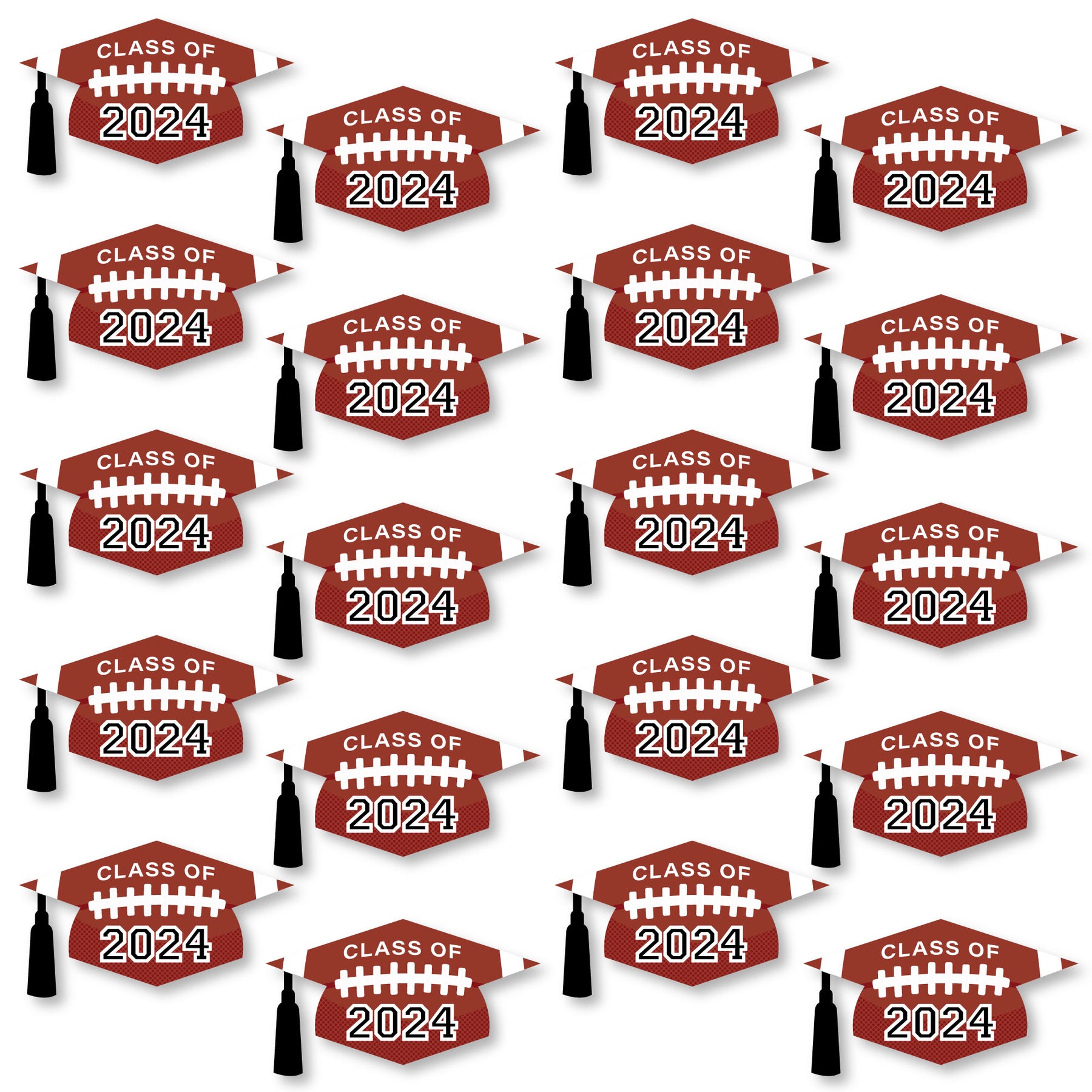 Grad Football - Grad Cap Decorations DIY 2024 Graduation Large Party ...
