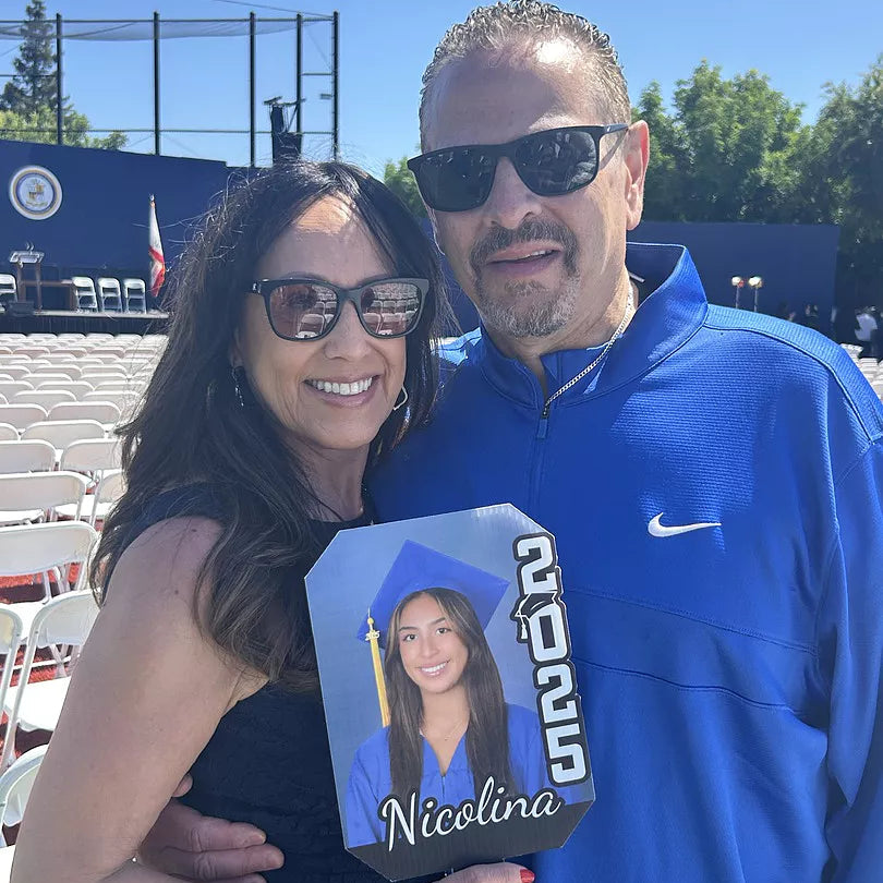 Big Dot of Happiness Custom Black Grad, Class of 2025 Face Fans with ...