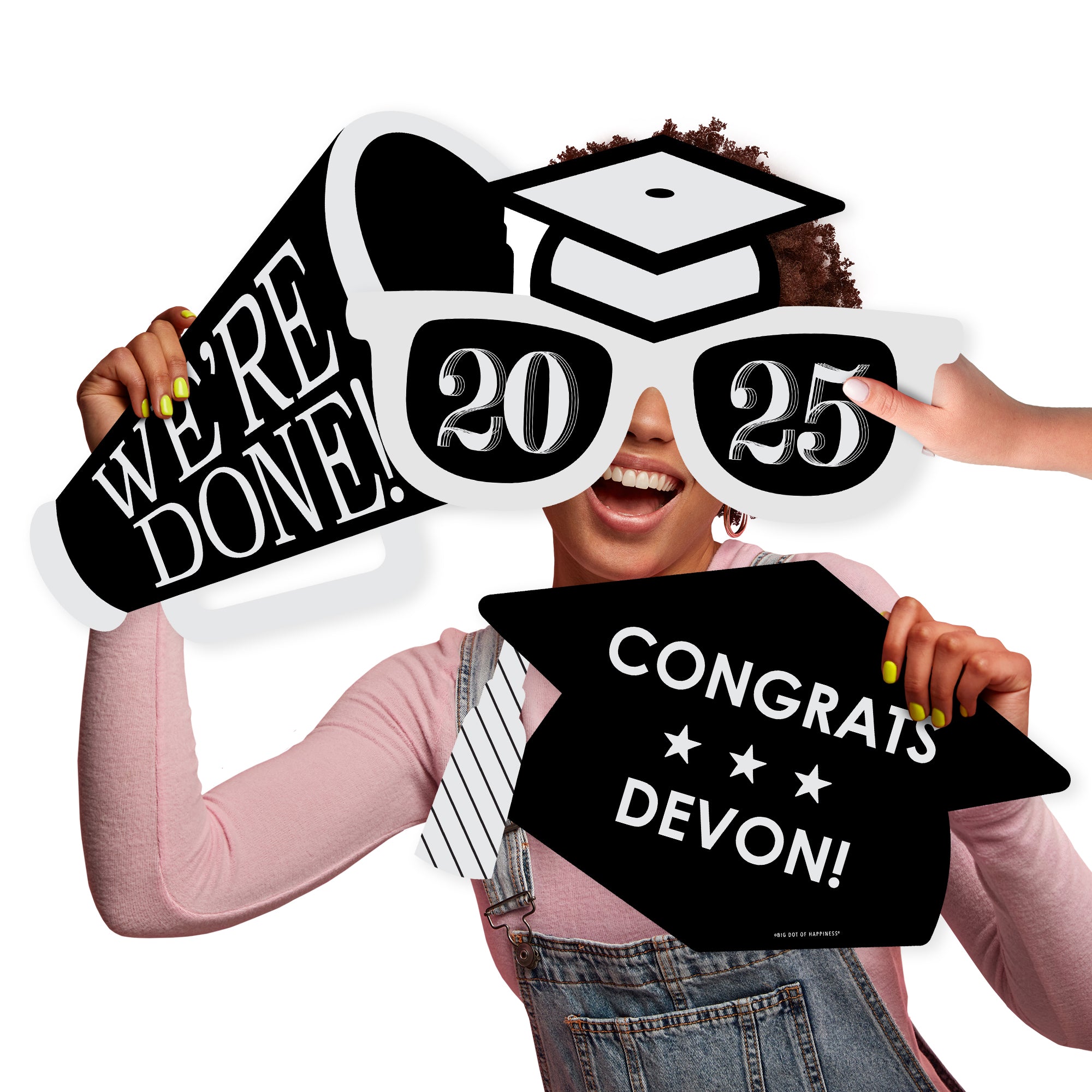 Custom Graduation Cheers - Grad Cap, Megaphone, and Sunglasses ...