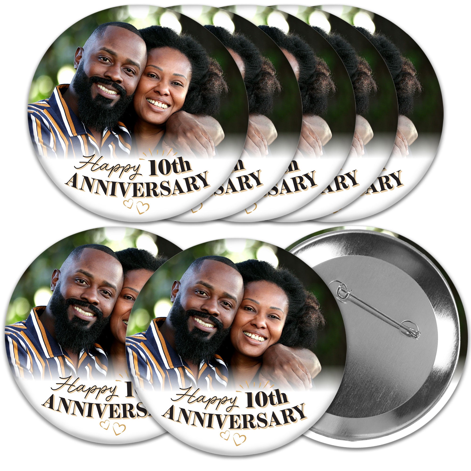 Custom Photo Happy Anniversary Party Favors with Custom Wedding Year, 3 ...
