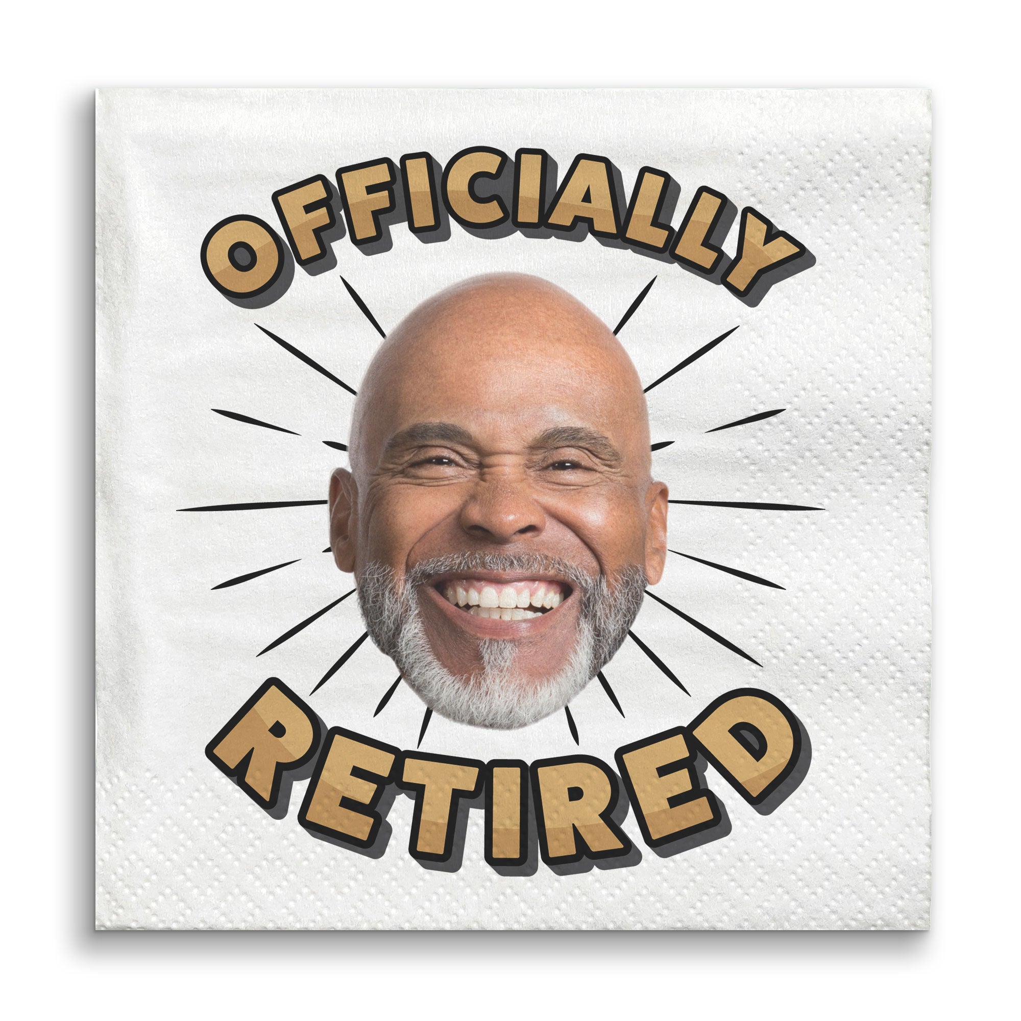 Custom Photo Officially Retired Napkins, Personalized Happy Retirement ...