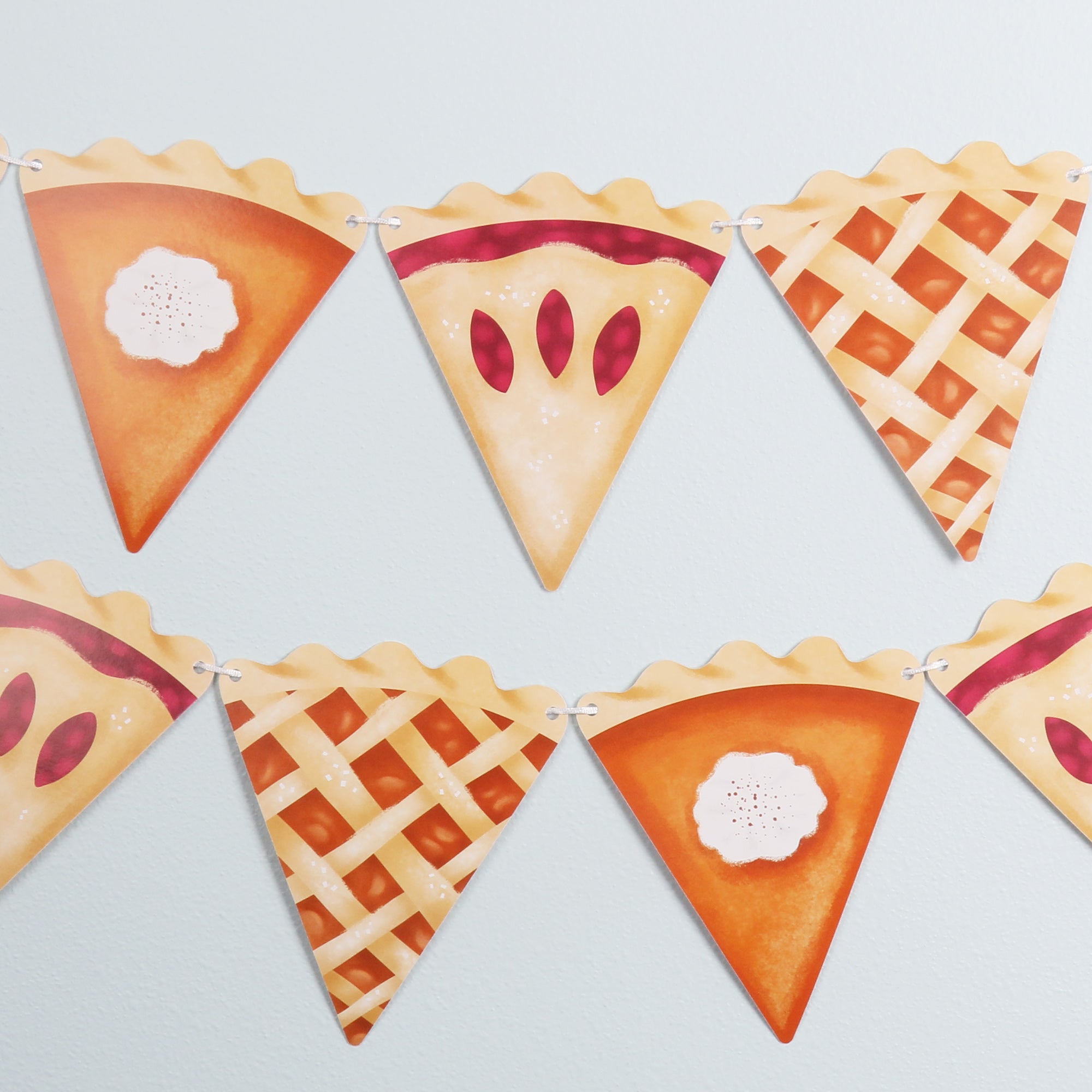 Holiday Pie Garland Banner, Thanksgiving Party Decorations ...