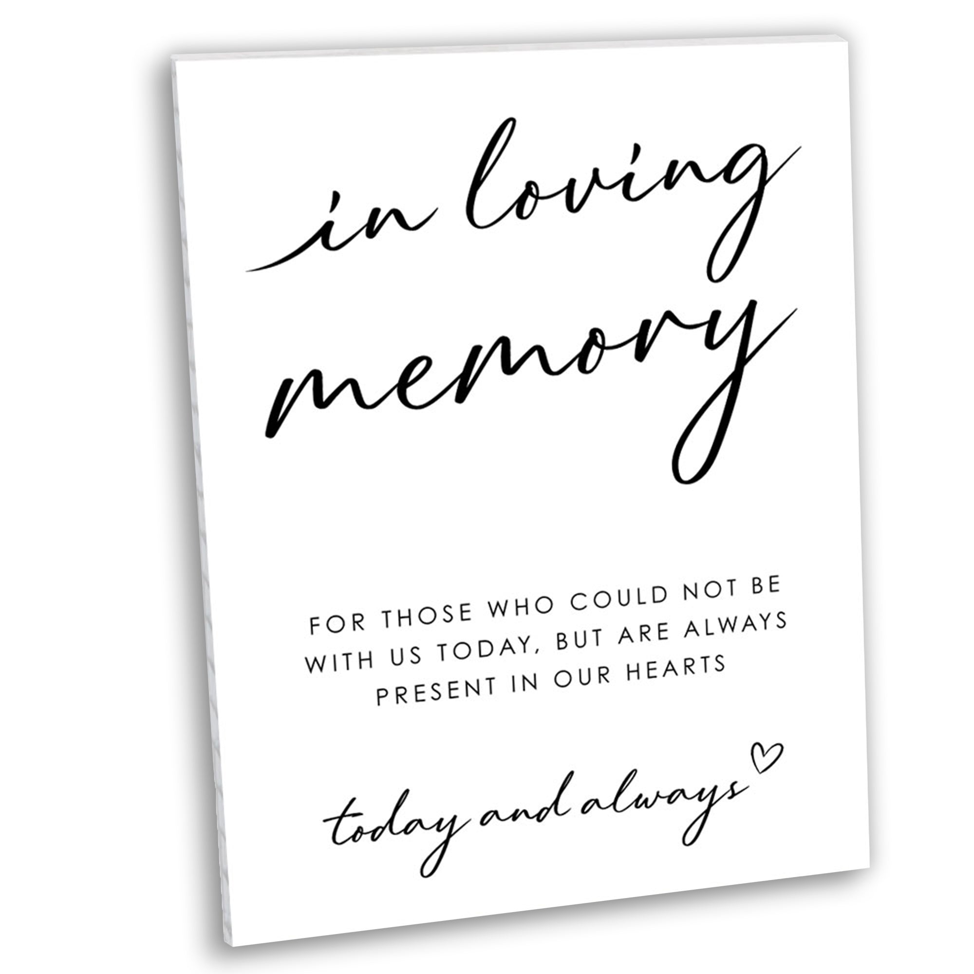 In Loving Memory Sign with Stand, Wedding and Memorial Decoration ...