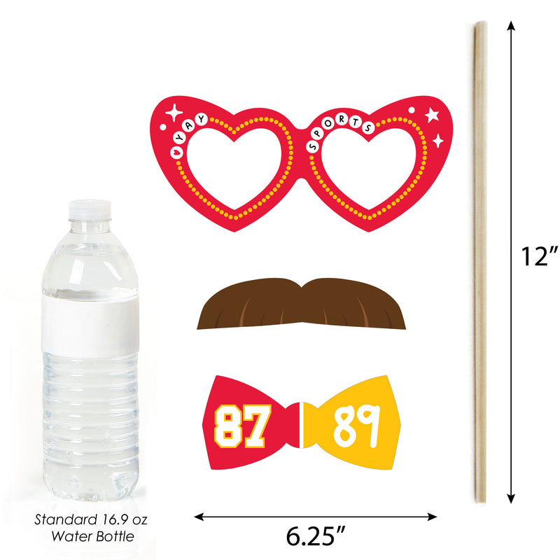 In My Football Era - Red and Gold Sports Party Photo Booth Props Kit ...