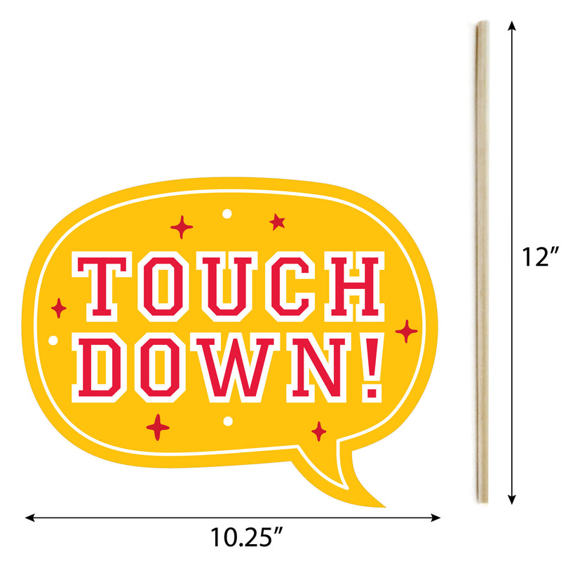 In My Football Era - Red and Gold Sports Party Photo Booth Props Kit ...