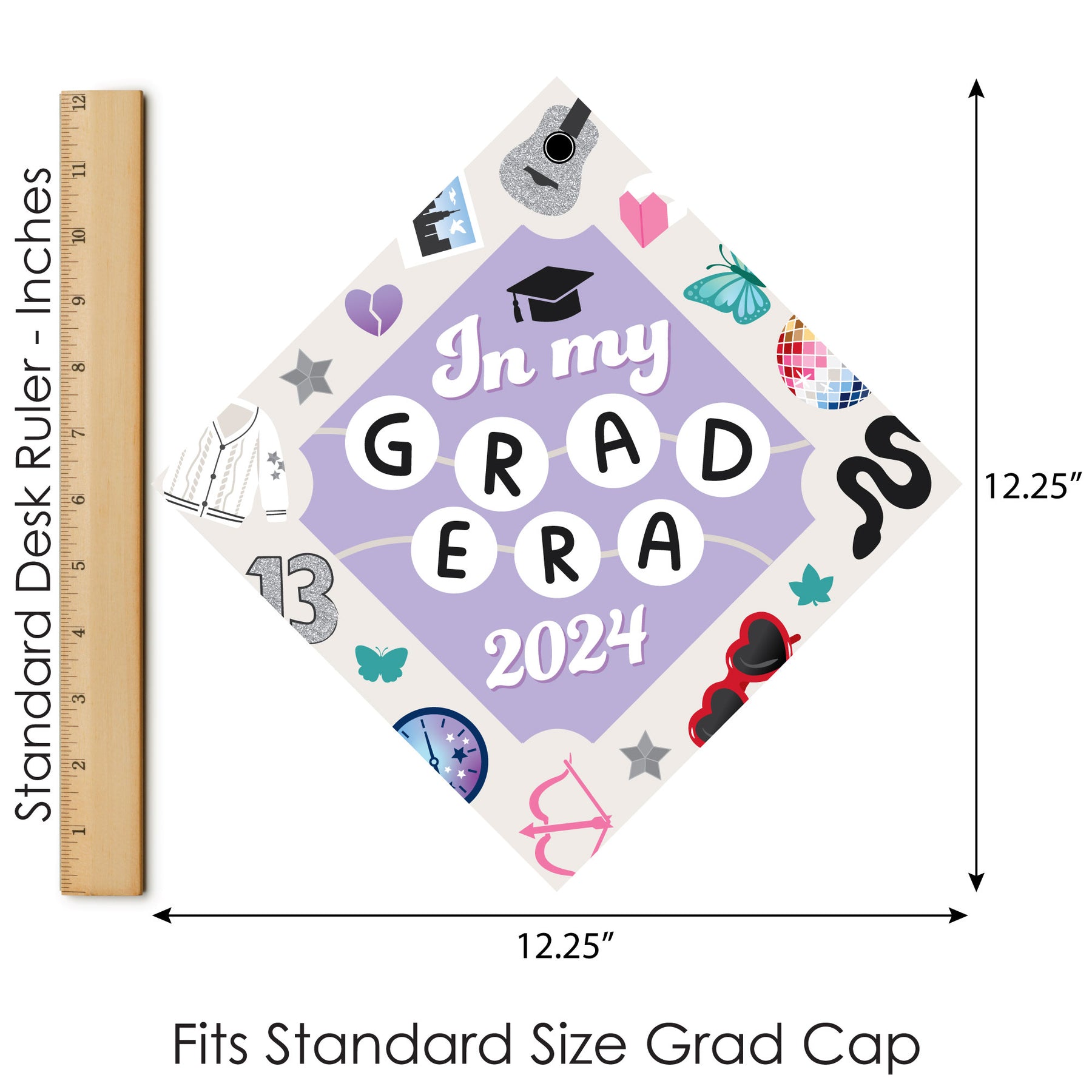 In My Grad Era - Graduation Cap Decorations Kit - Grad Cap Cover ...