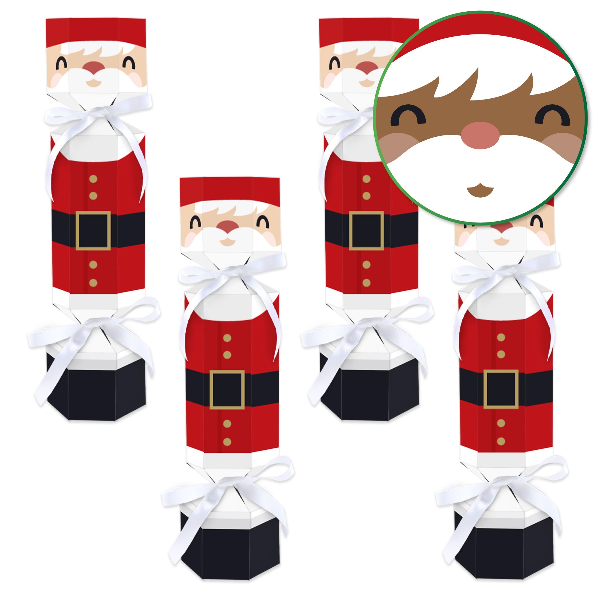 Jolly Santa Claus - No Snap Christmas Party Table Favors - DIY Cracker ...