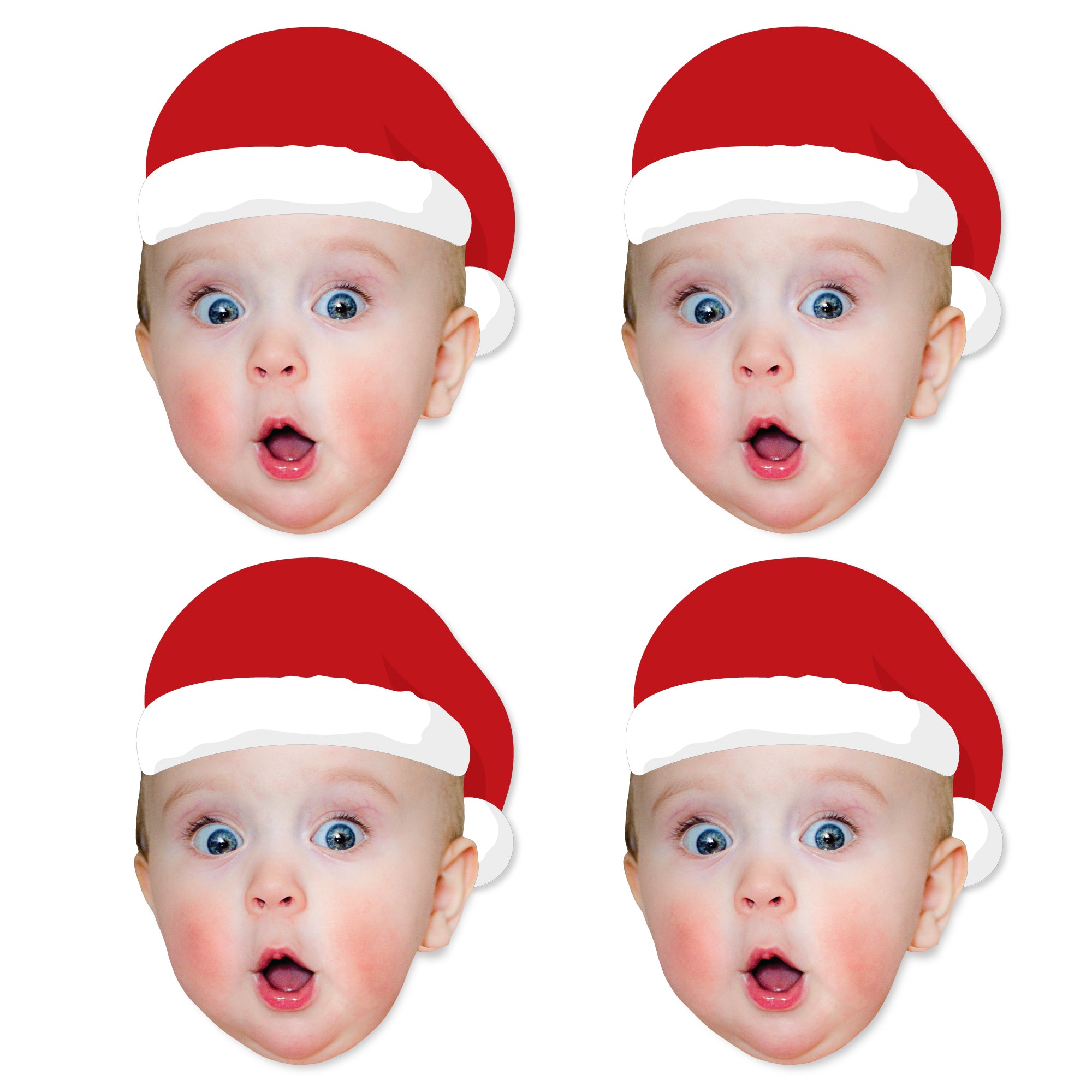 Custom Photo Jolly Santa Claus - Christmas DIY Shaped Fun Face Cut-Outs ...