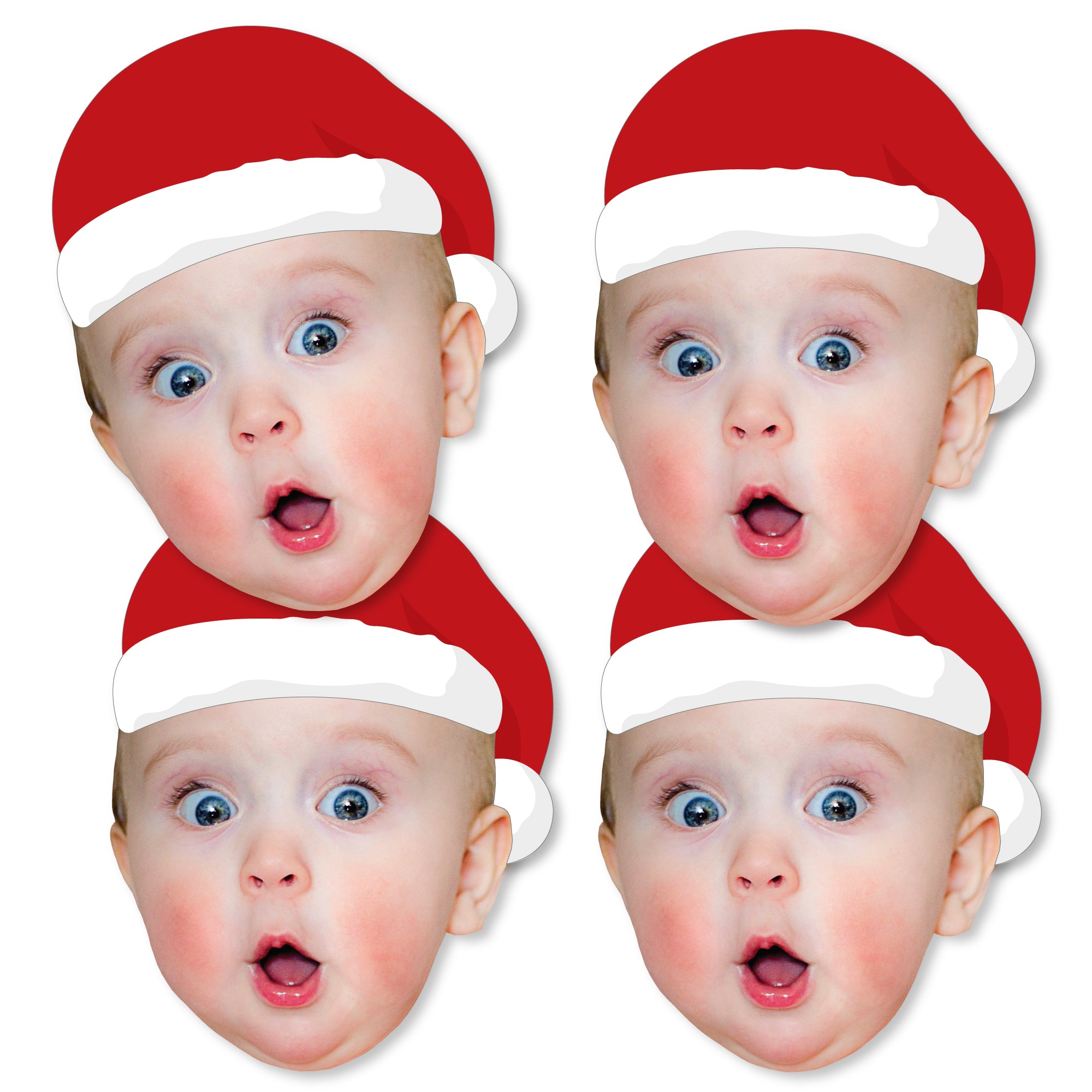 Custom Photo Jolly Santa Claus - Fun Face Christmas Decorations DIY ...