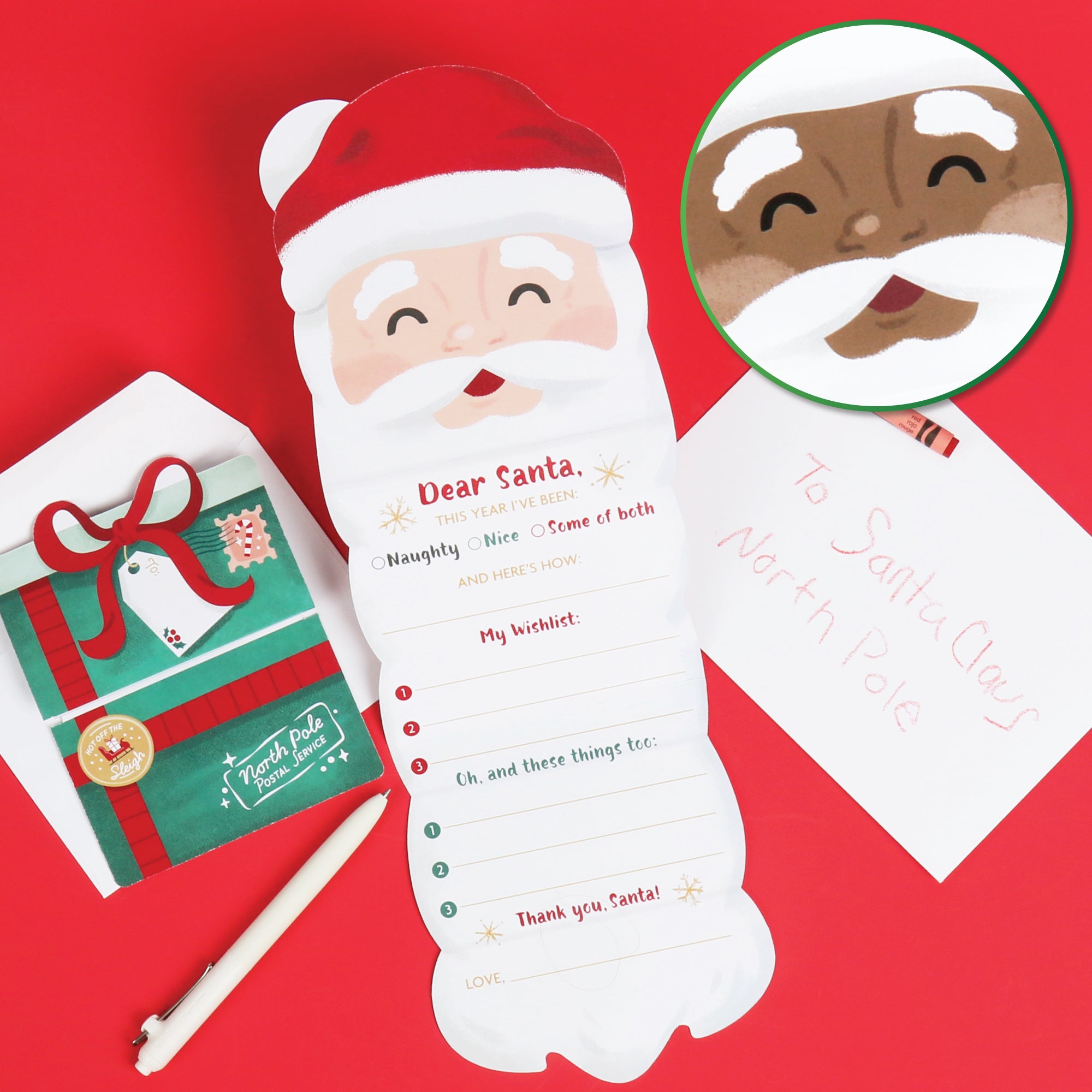 Letters to Santa Kit, Christmas Wish List, Kids Santa Claus Letter ...