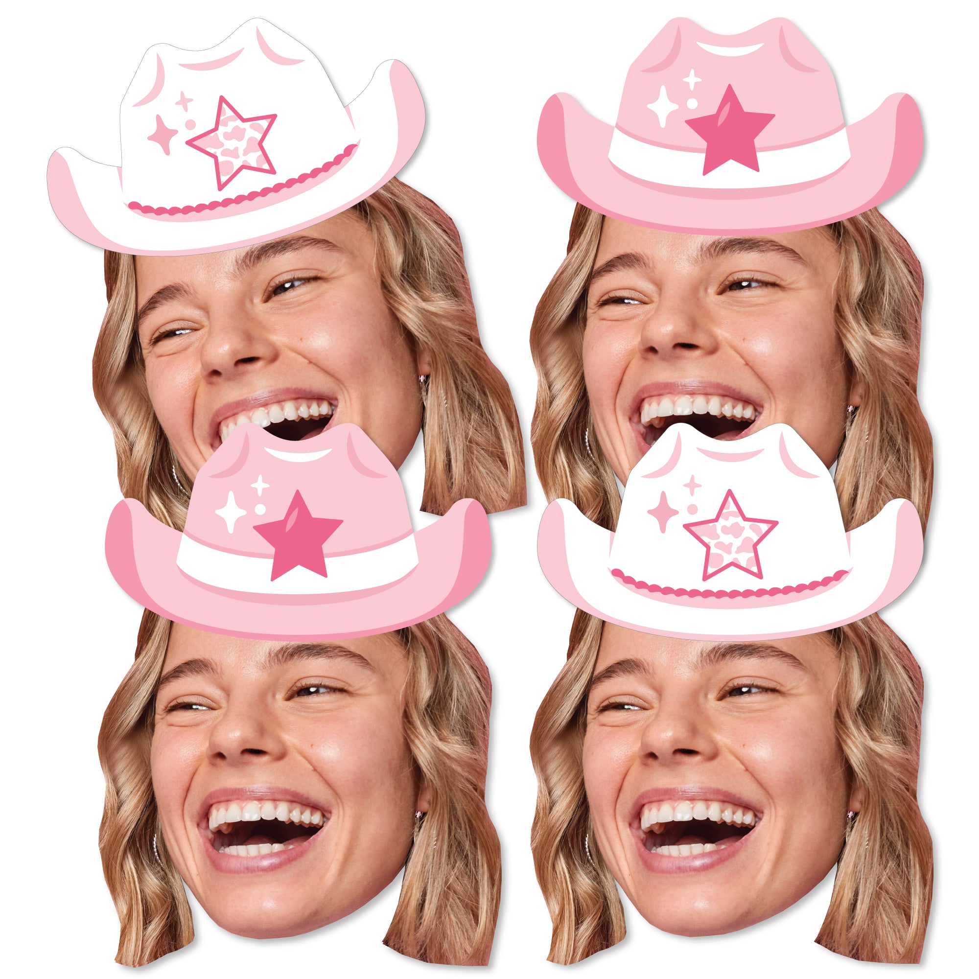 Custom Photo Last Rodeo - Fun Face Decorations DIY Pink Cowgirl ...