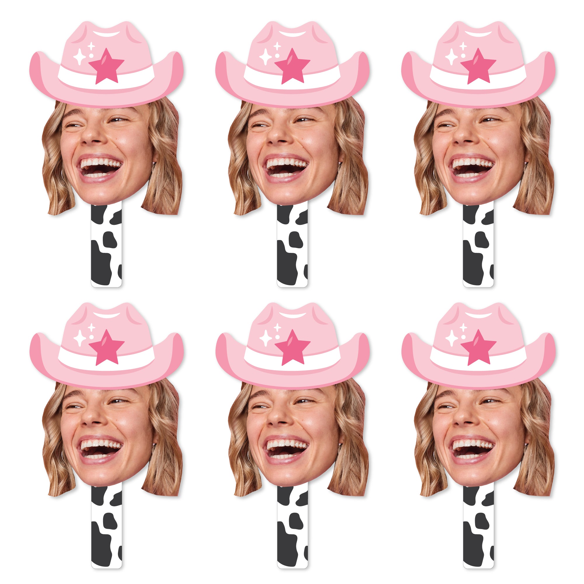 Custom Photo Last Rodeo - Pink Cowgirl Bachelorette Party Head Cut Out ...