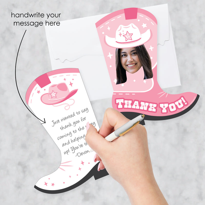 Custom Photo Last Rodeo - Pink Cowgirl Bachelorette Party Fun Face ...