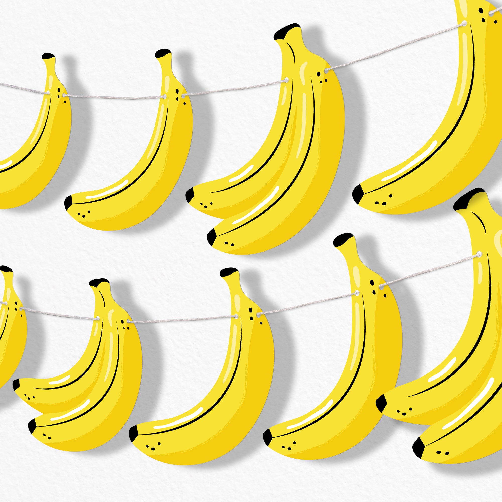 Banana Garland Banner Printed Double-sided on Heavy Duty Paper ...