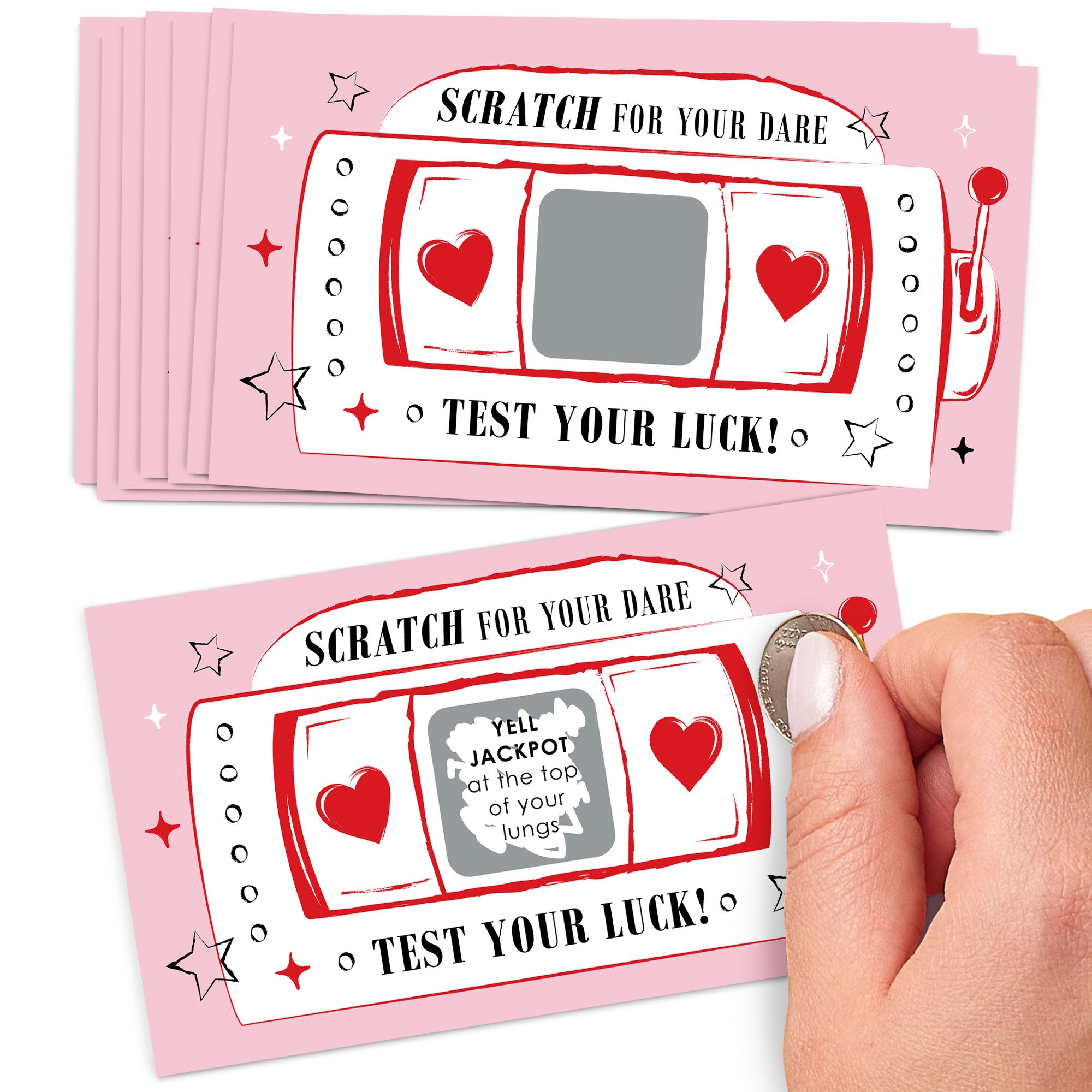 Lucky in Love Scratch-Off Dare Cards – Vegas Bachelorette Game ...