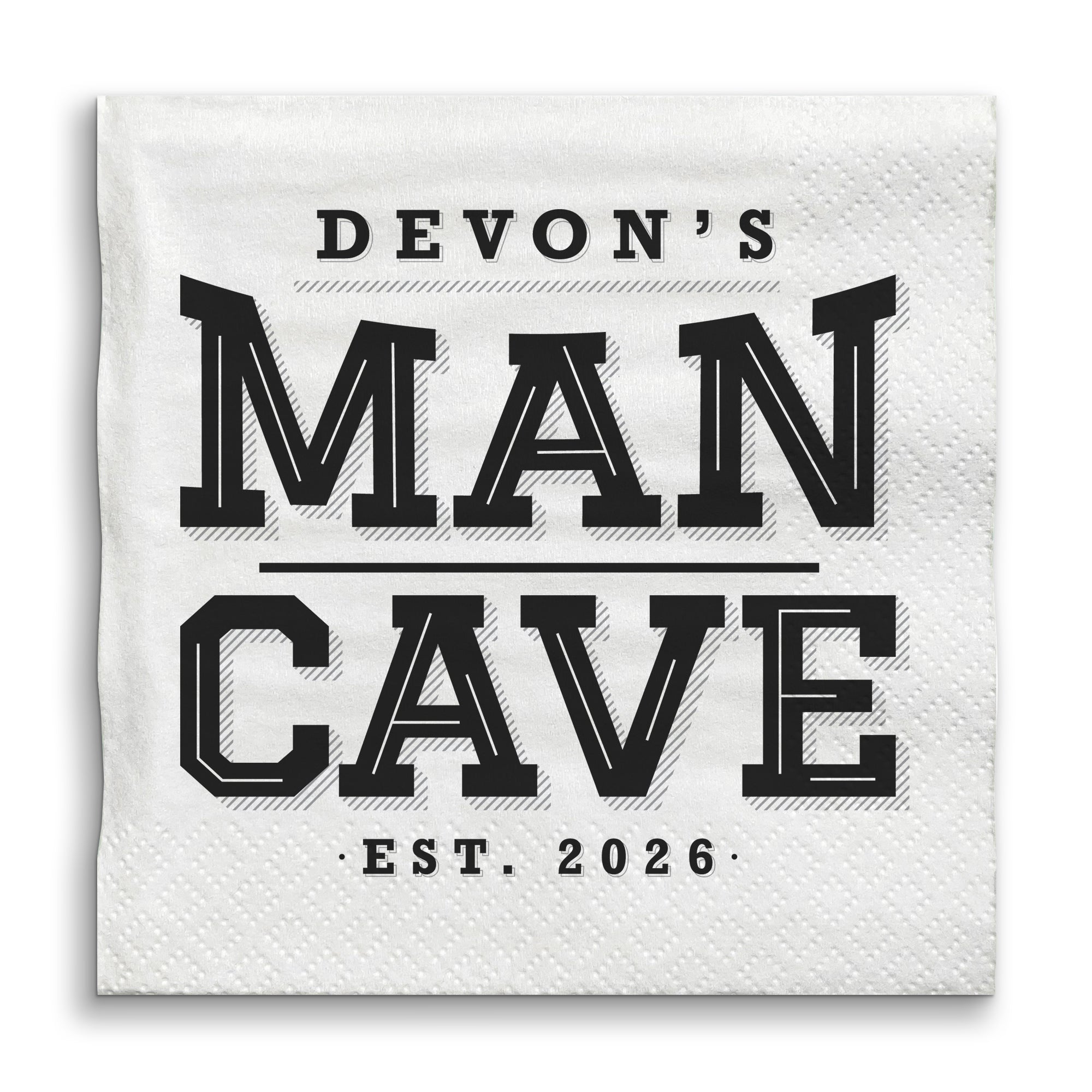 Personalized Man Cave Napkins – Custom Home Bar & Party Touch ...