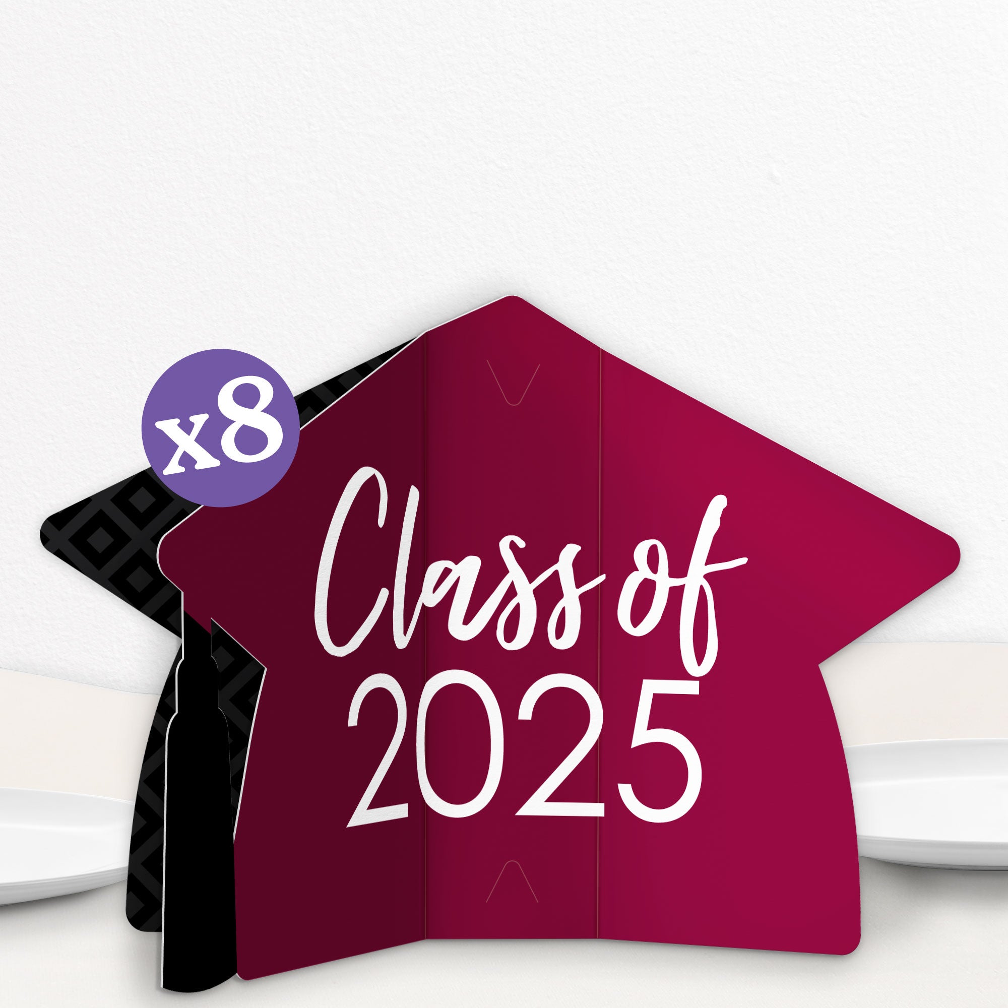 Maroon Graduation 3D Centerpieces | BigDotofHappiness.com – Big Dot of ...