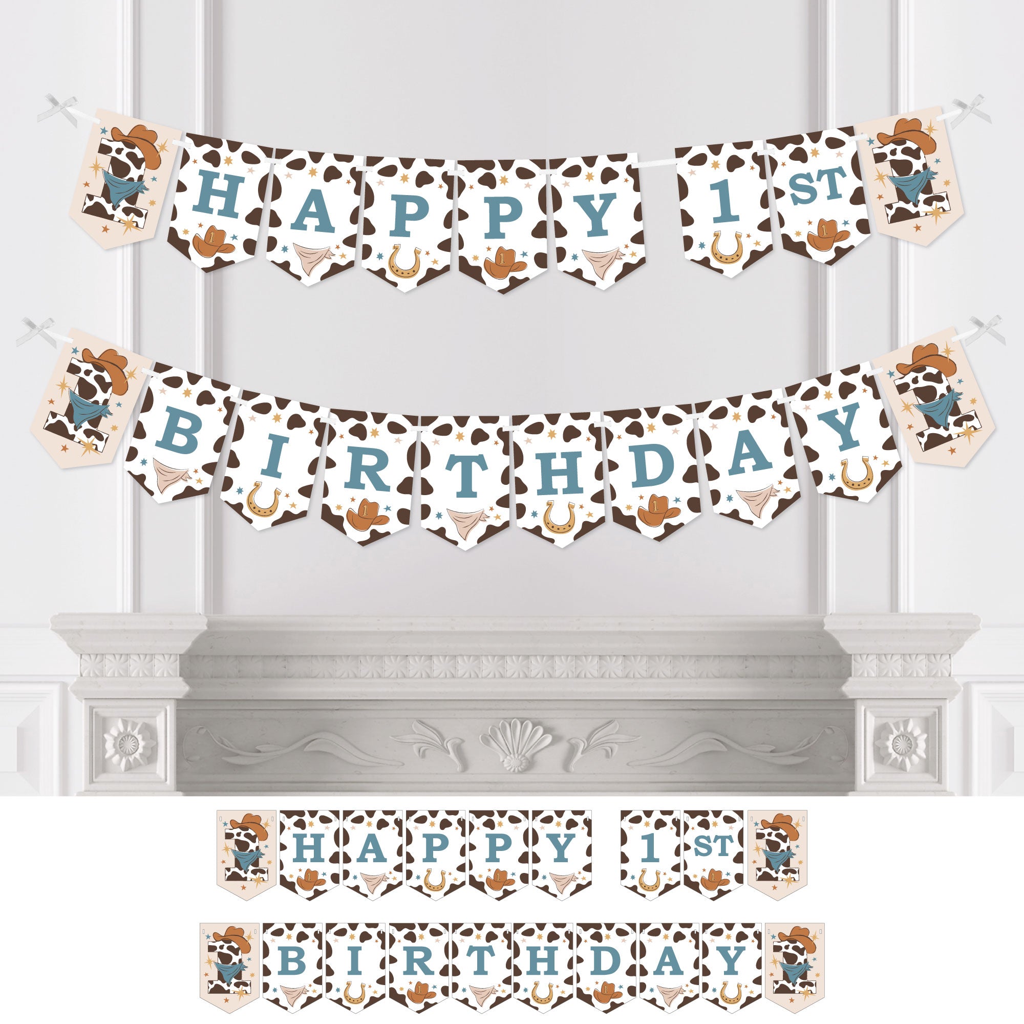 My First Rodeo - Little Cowboy 1st Birthday Party Bunting Banner ...