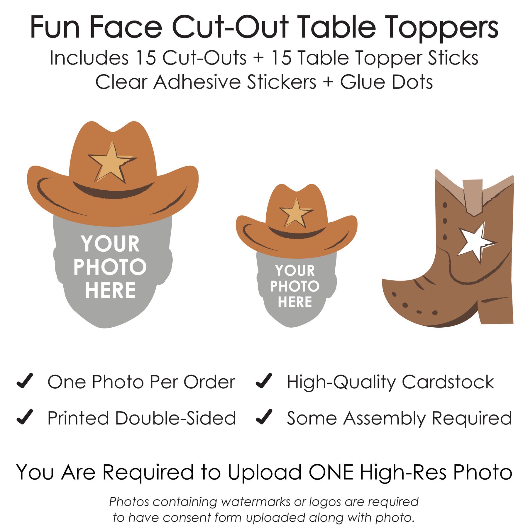 Custom Photo My First Rodeo - Little Cowboy 1st Birthday Party ...