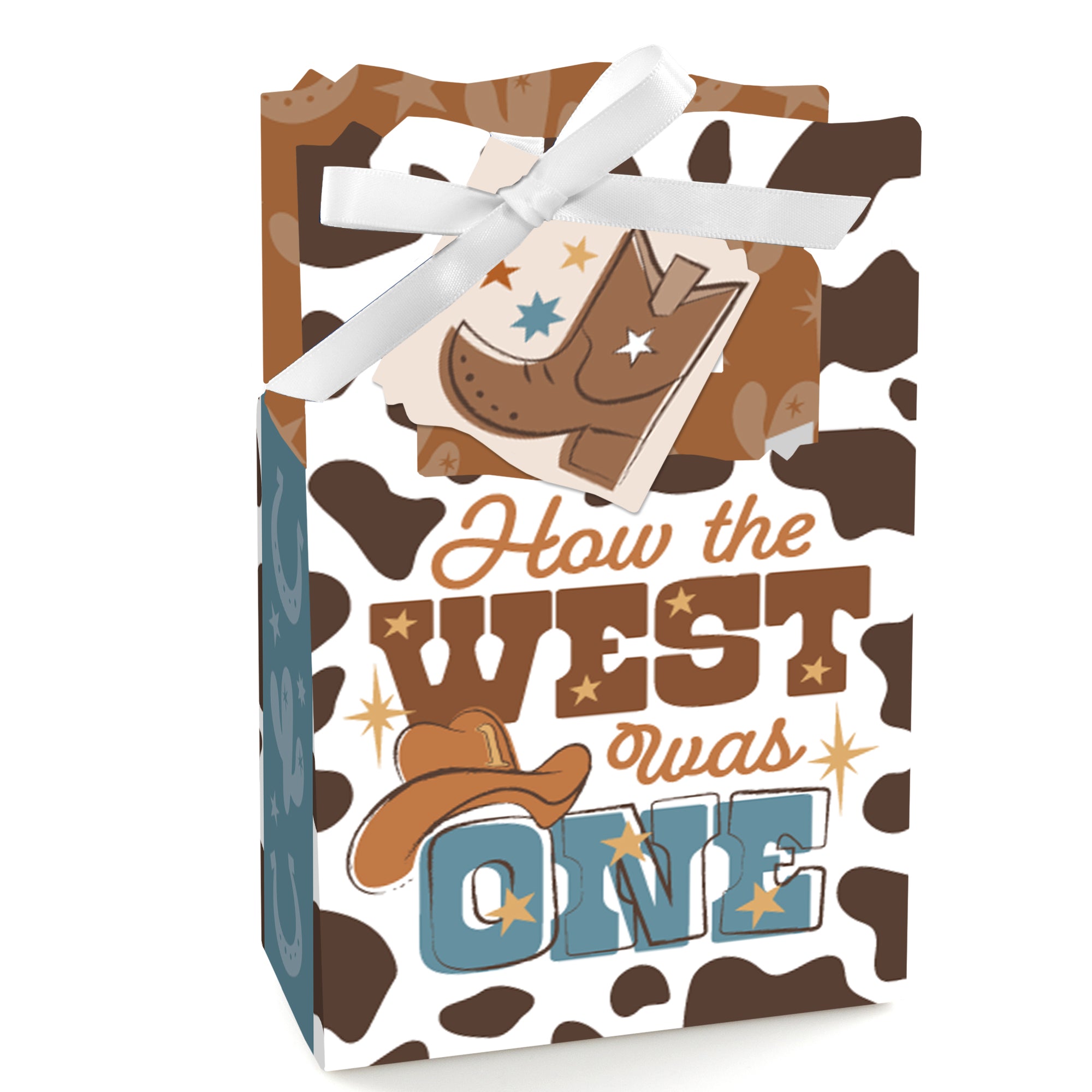 My First Rodeo - Little Cowboy 1st Birthday Party Favor Boxes - Set of ...