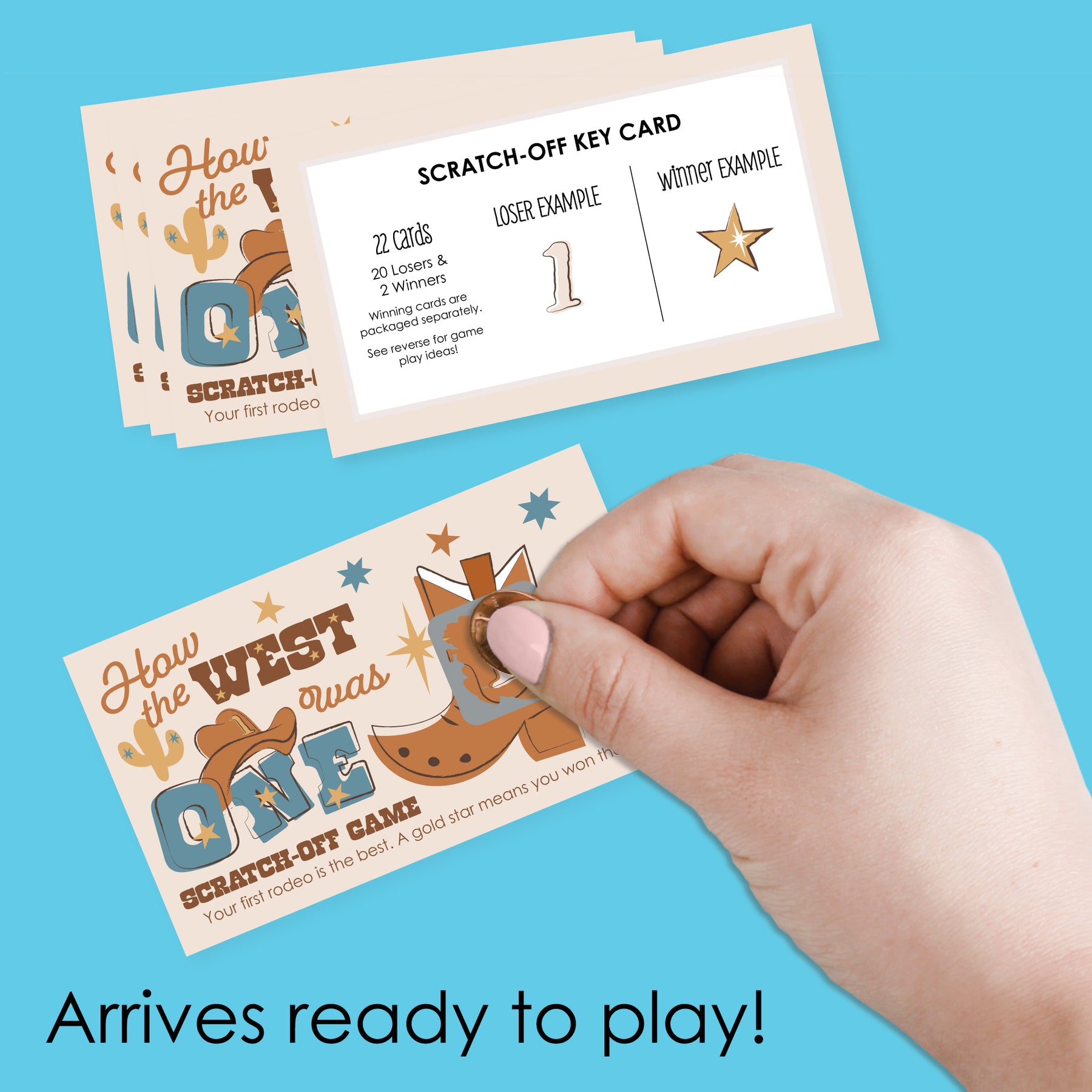 My First Rodeo - Little Cowboy 1st Birthday Party Game Scratch Off ...