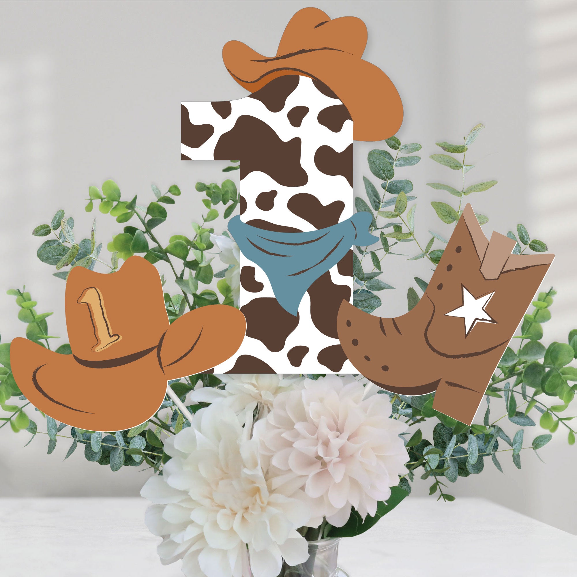 My First Rodeo - Little Cowboy 1st Birthday Party Centerpiece Sticks ...