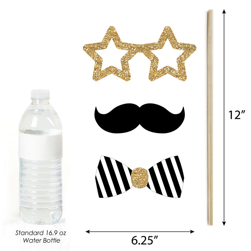 2024 New Year's Eve Party - Gold - Photo Booth Props Kit - 20 Count ...