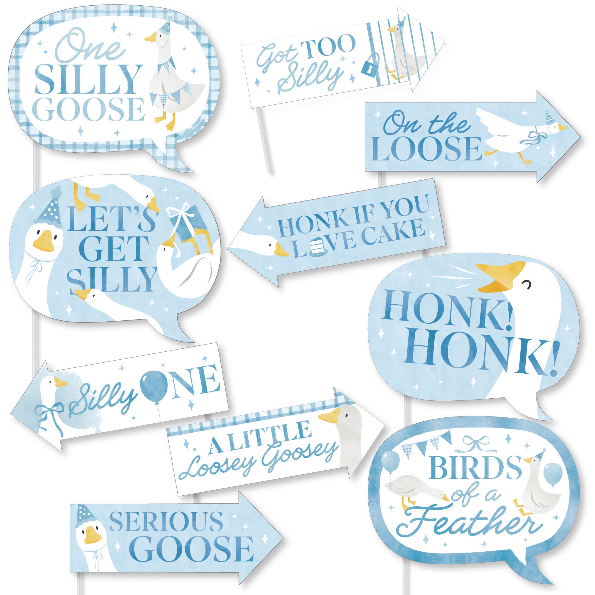 One Silly Goose Photo Booth Props for Boy’s 1st Birthday Party | 10 ...