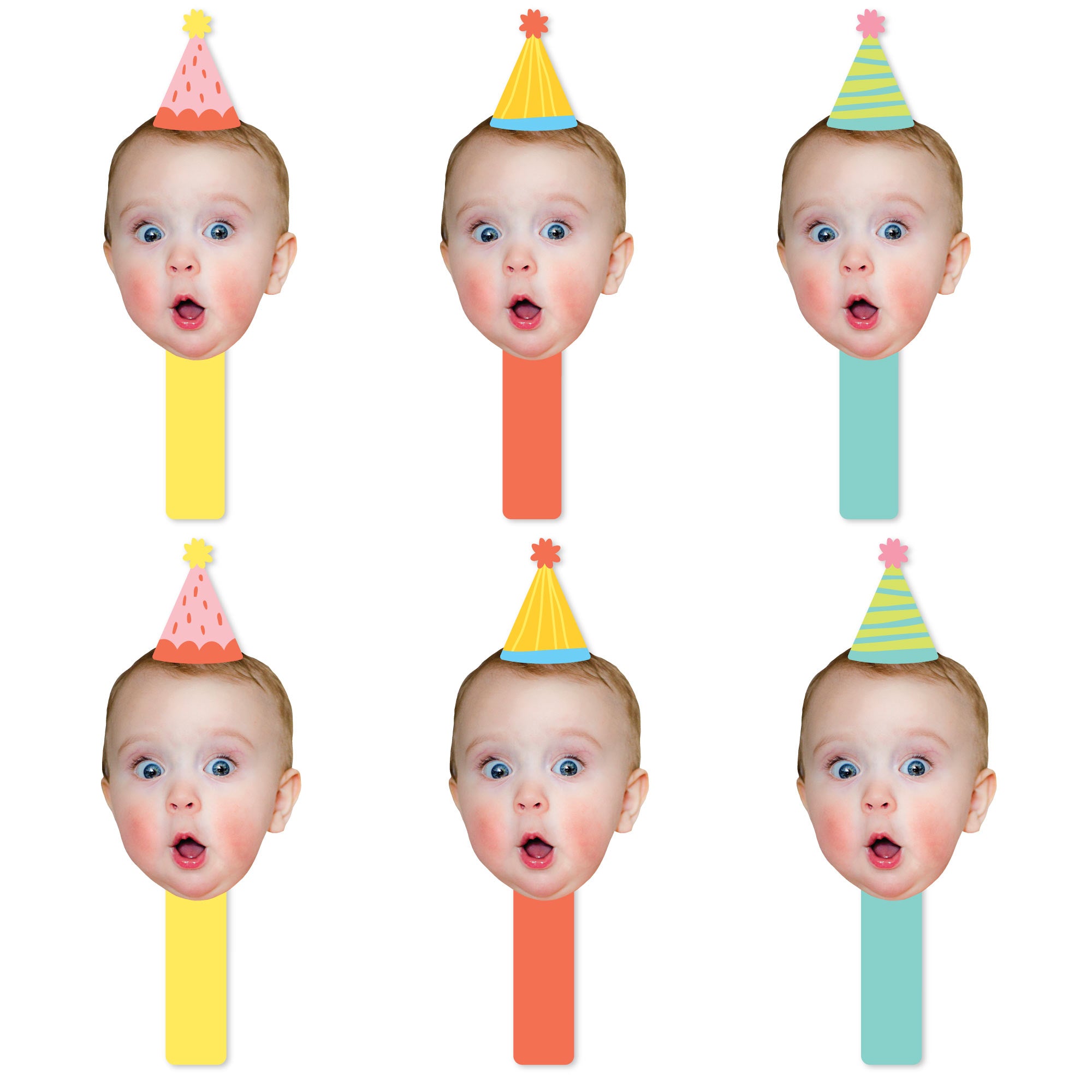 Custom Photo Party Time - Happy Birthday Party Head Cut Out Photo Booth ...