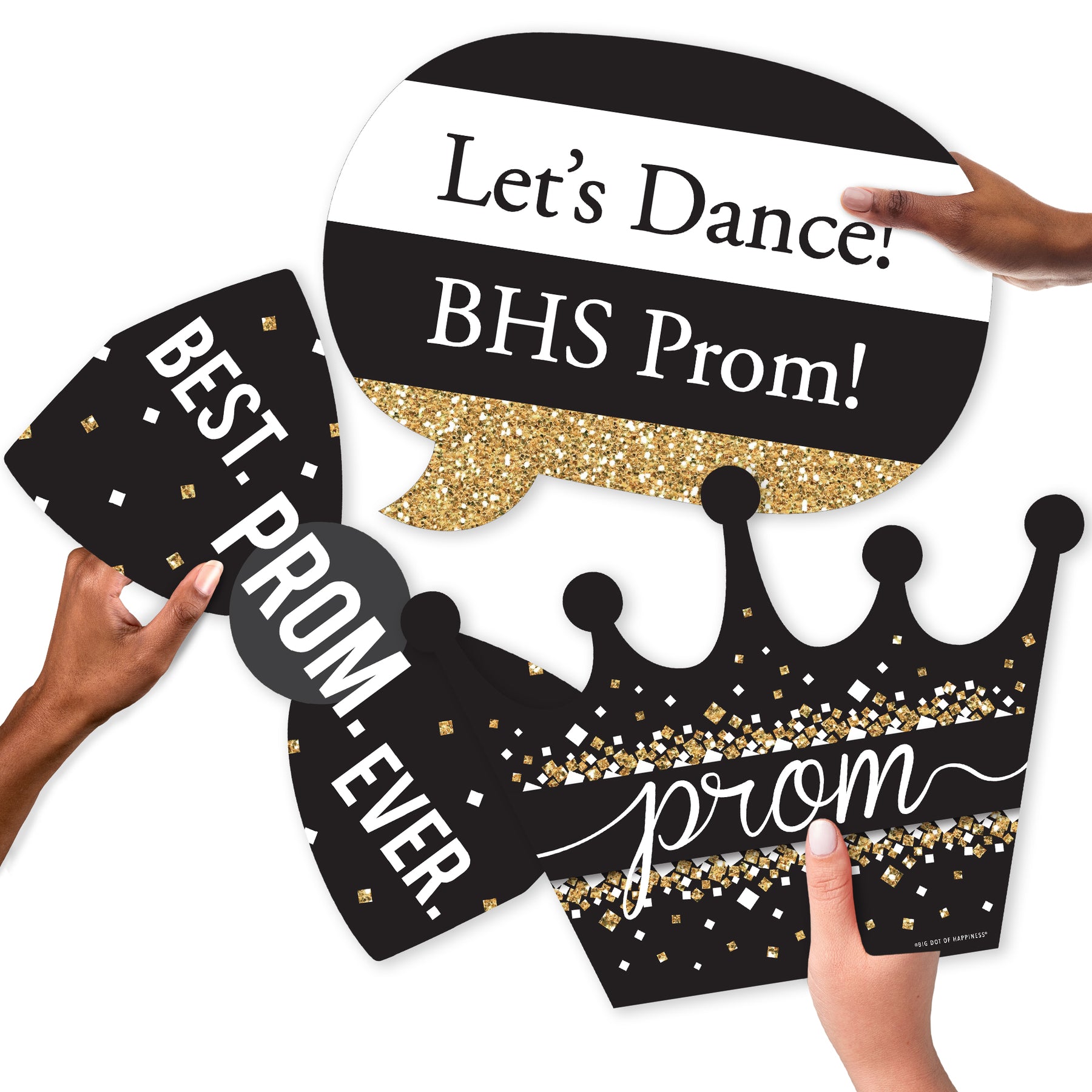 Custom Prom - Talk Bubble, Crown, and Tie Decorations - Prom Night ...