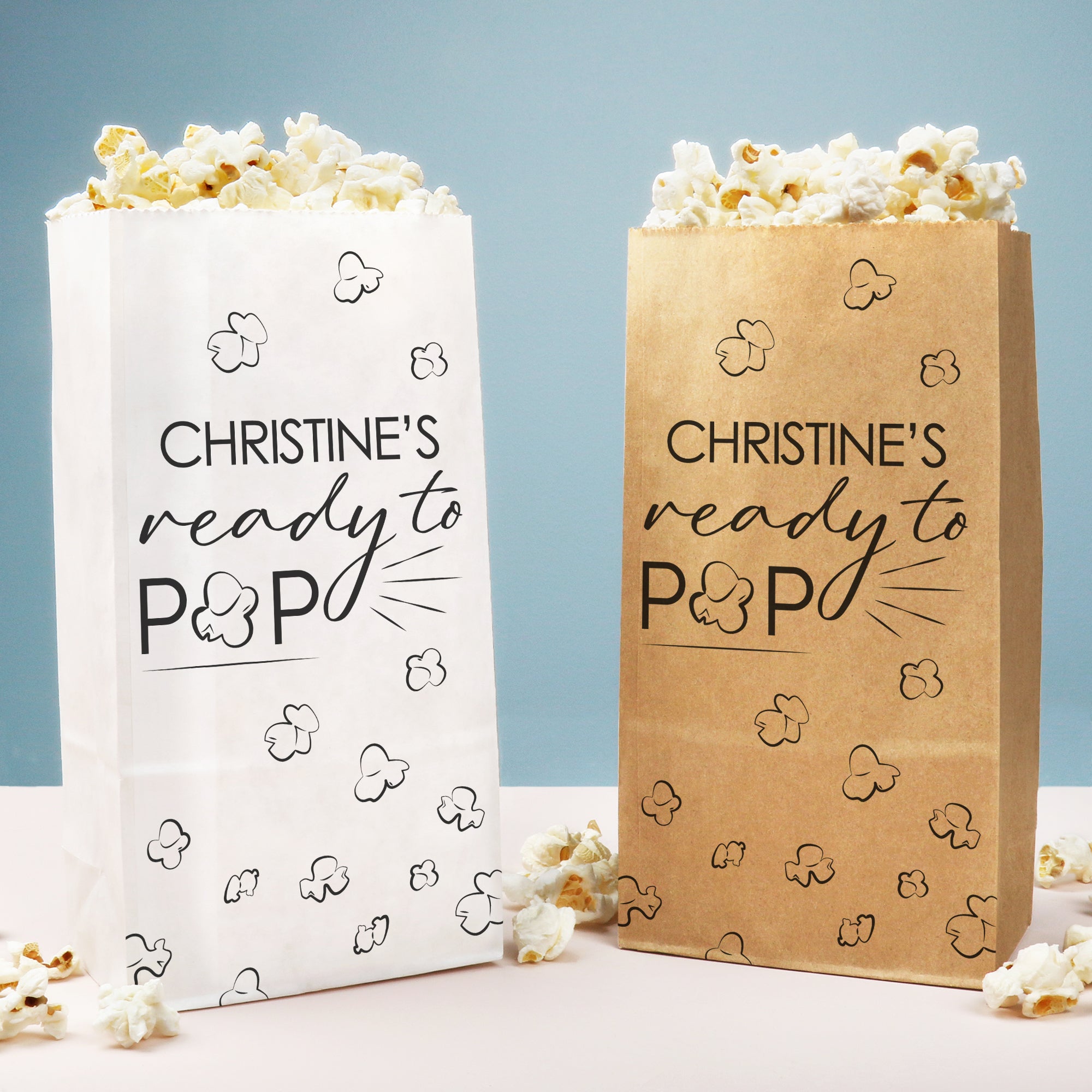 Custom Popcorn Bags - She's Ready To Pop Baby Shower favors ...
