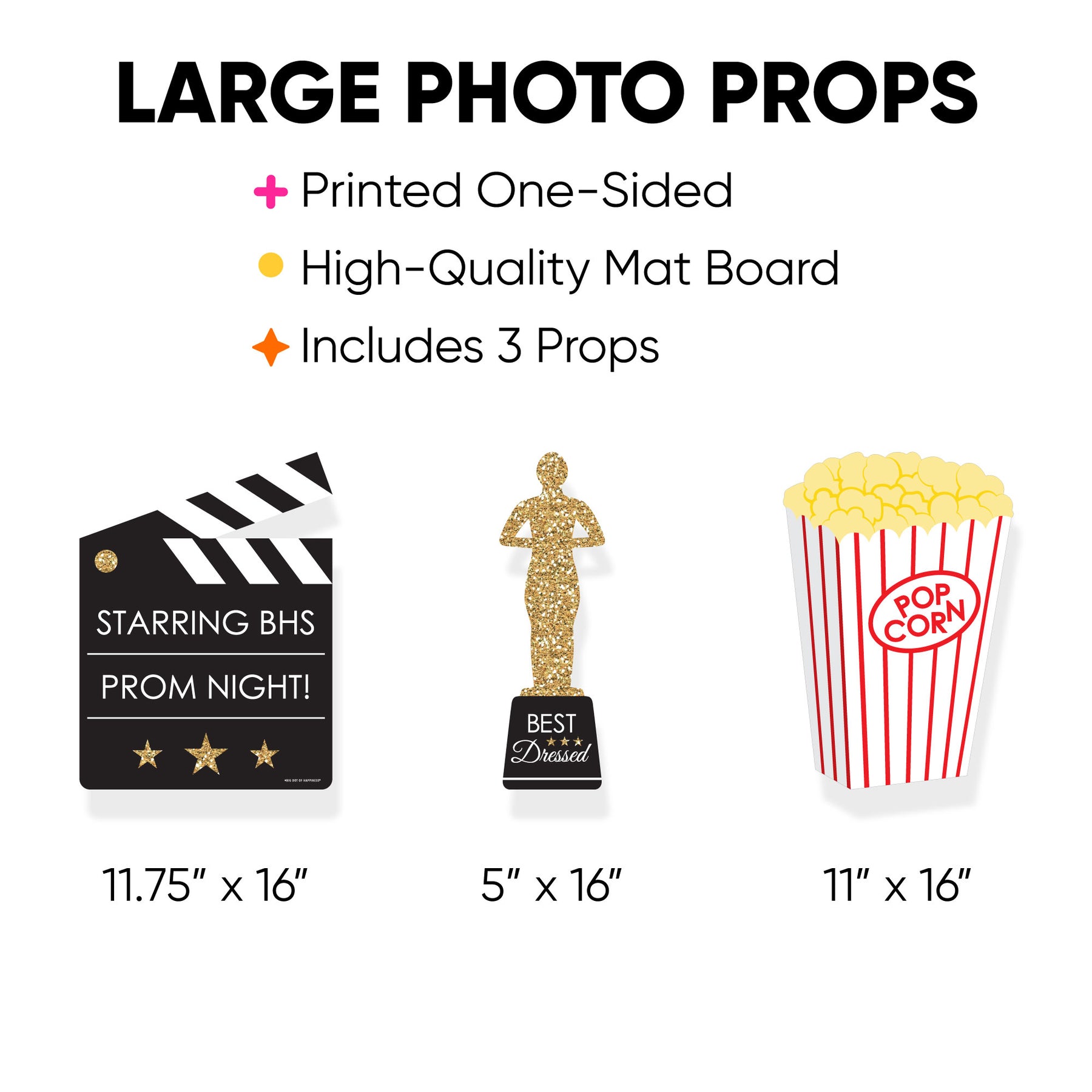 Custom Red Carpet Hollywood - Popcorn, Award, and Clapboard Decorations ...