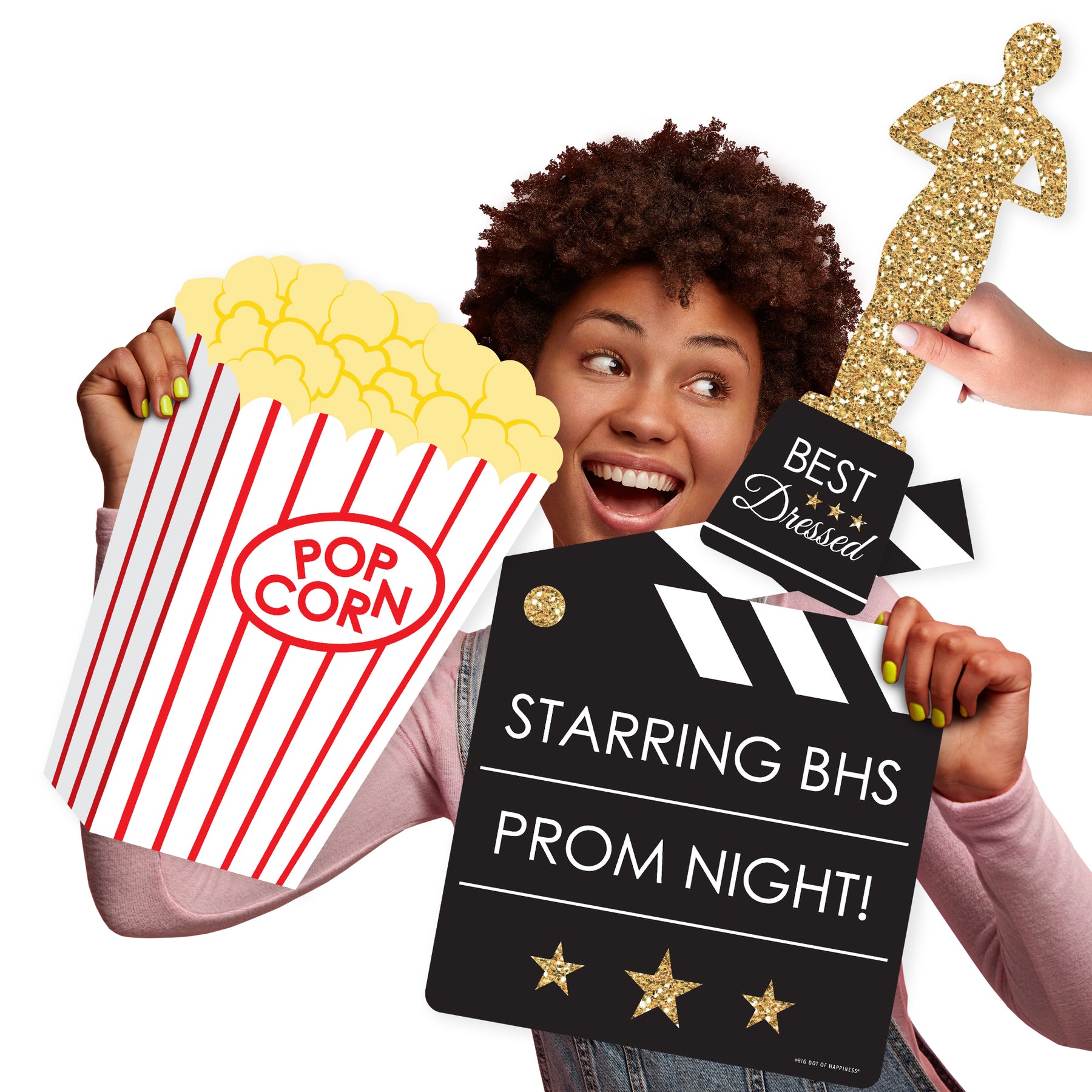 Custom Red Carpet Hollywood - Popcorn, Award, and Clapboard Decorations ...