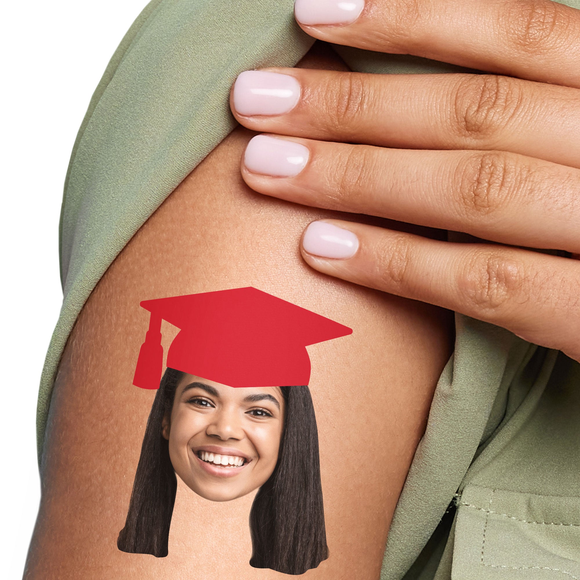 Custom Photo Red Grad Cap, Personalized Graduation Party Favors, Fun ...