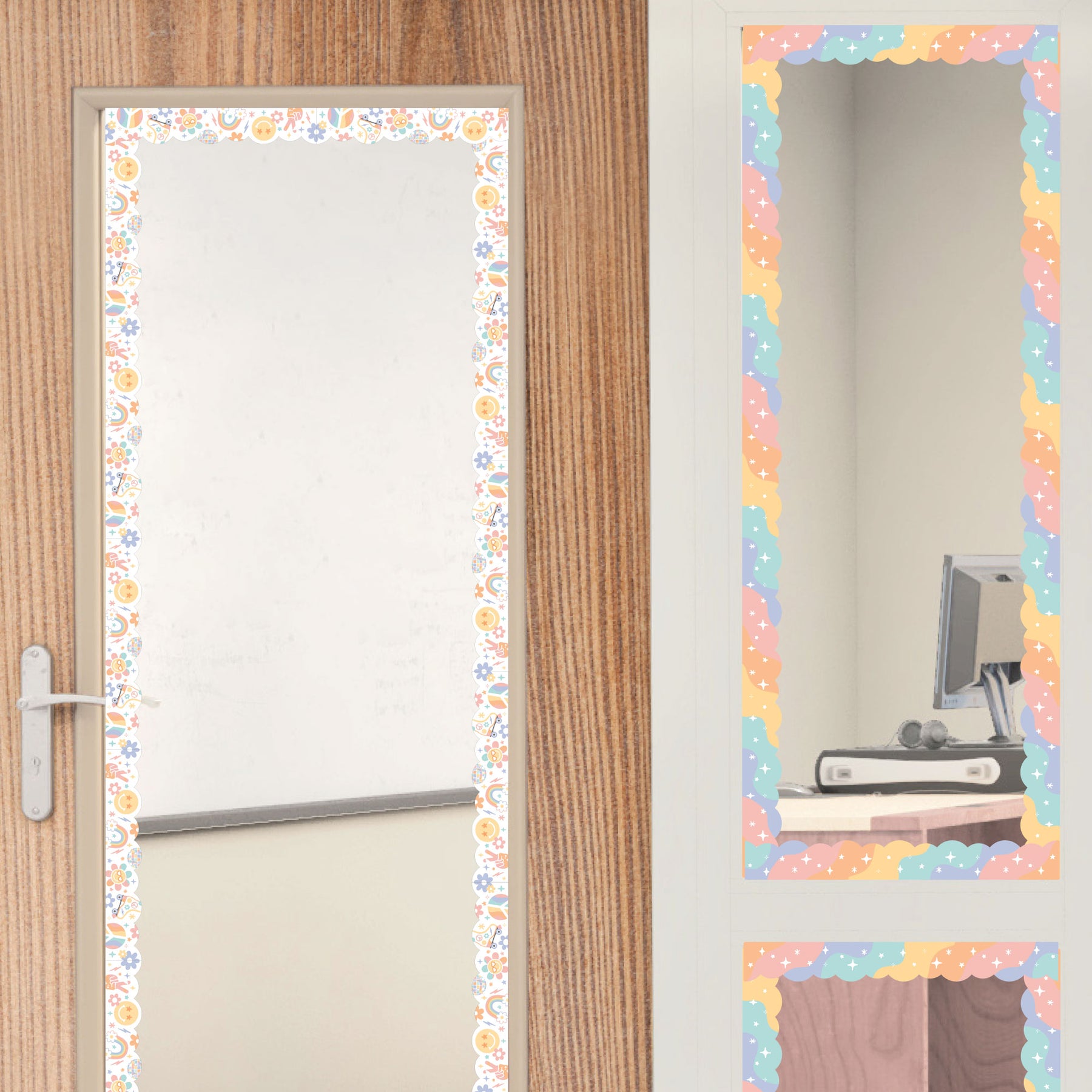 Retro Pastel - Scalloped Classroom Decor - Bulletin Board Borders - 51 ...