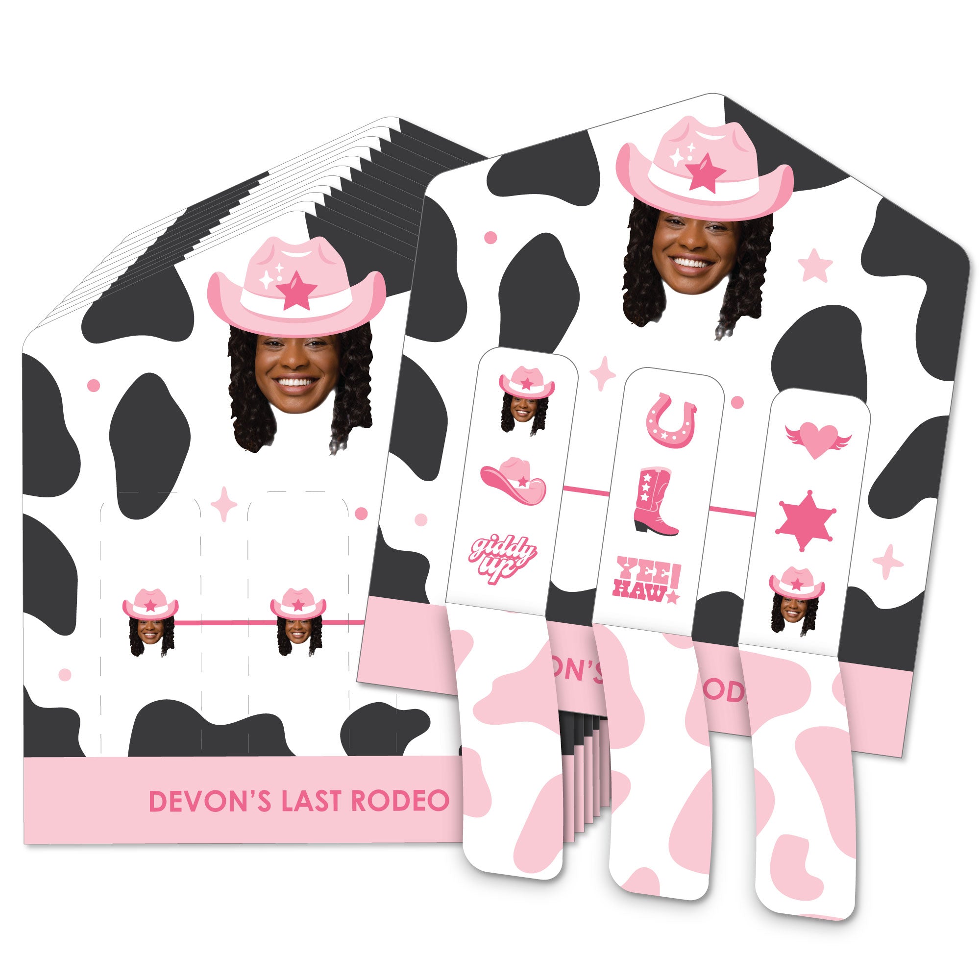 Custom Photo Rodeo Cowgirl Party Game Pull Tabs | BigDotofHappiness.com ...