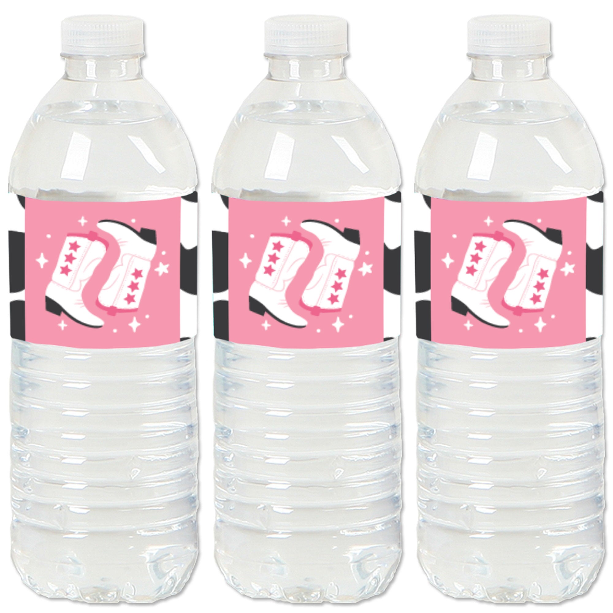 Rodeo Cowgirl - Pink Western Party Water Bottle Sticker Labels - Set of ...