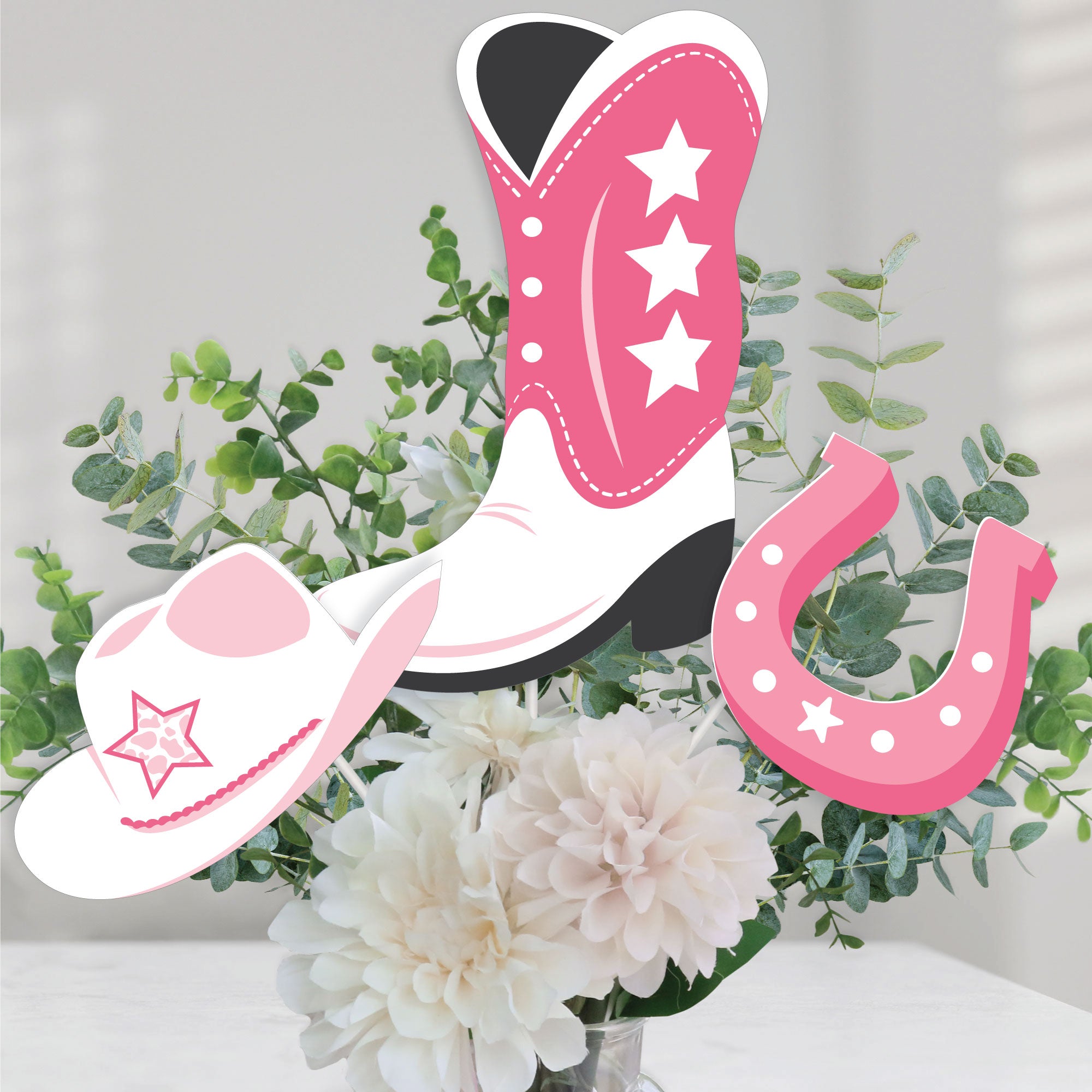 Rodeo Cowgirl - Pink Western Party Centerpiece Sticks - Table Toppers ...
