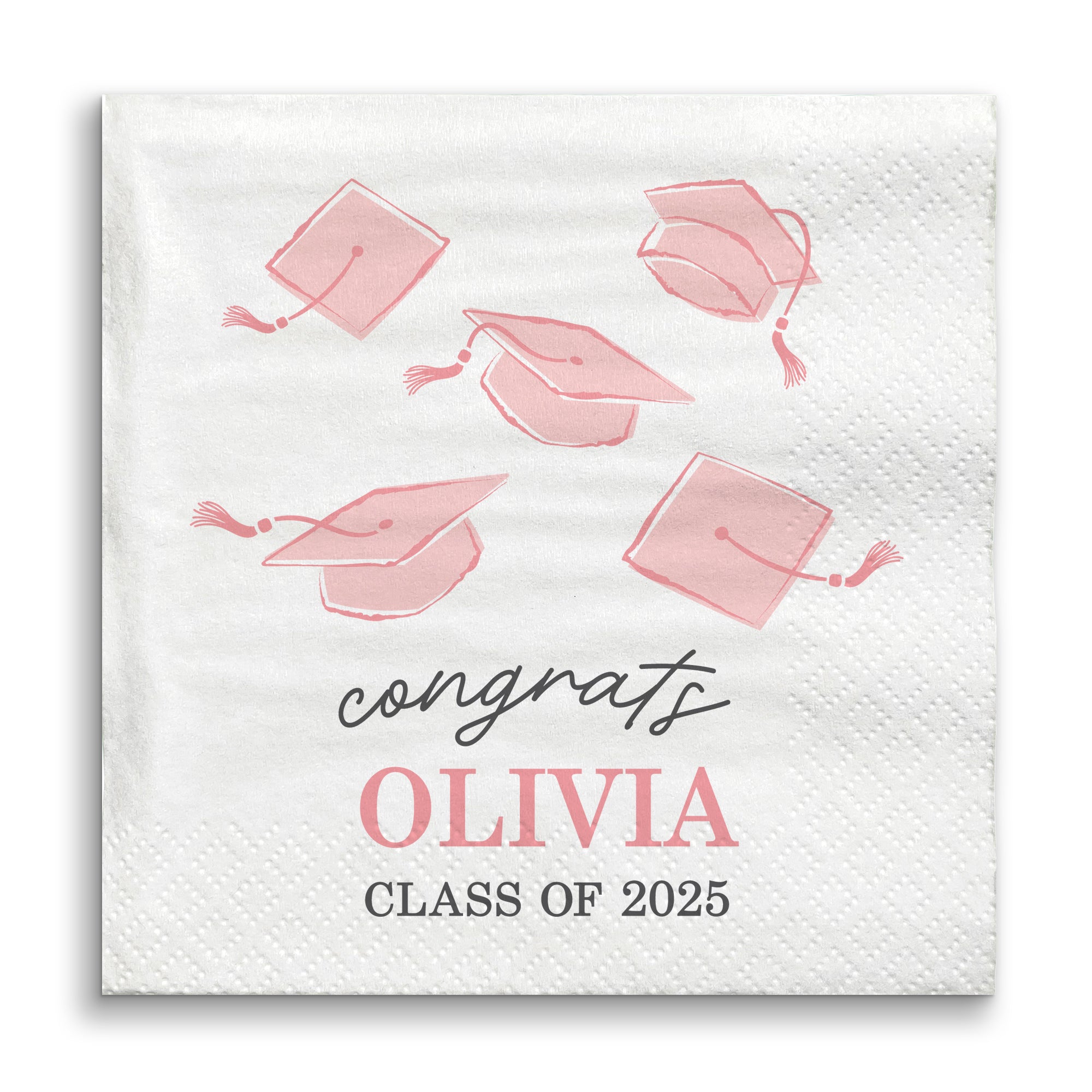 Personalized Graduation Napkins Rose Gold – Class of 2025 ...