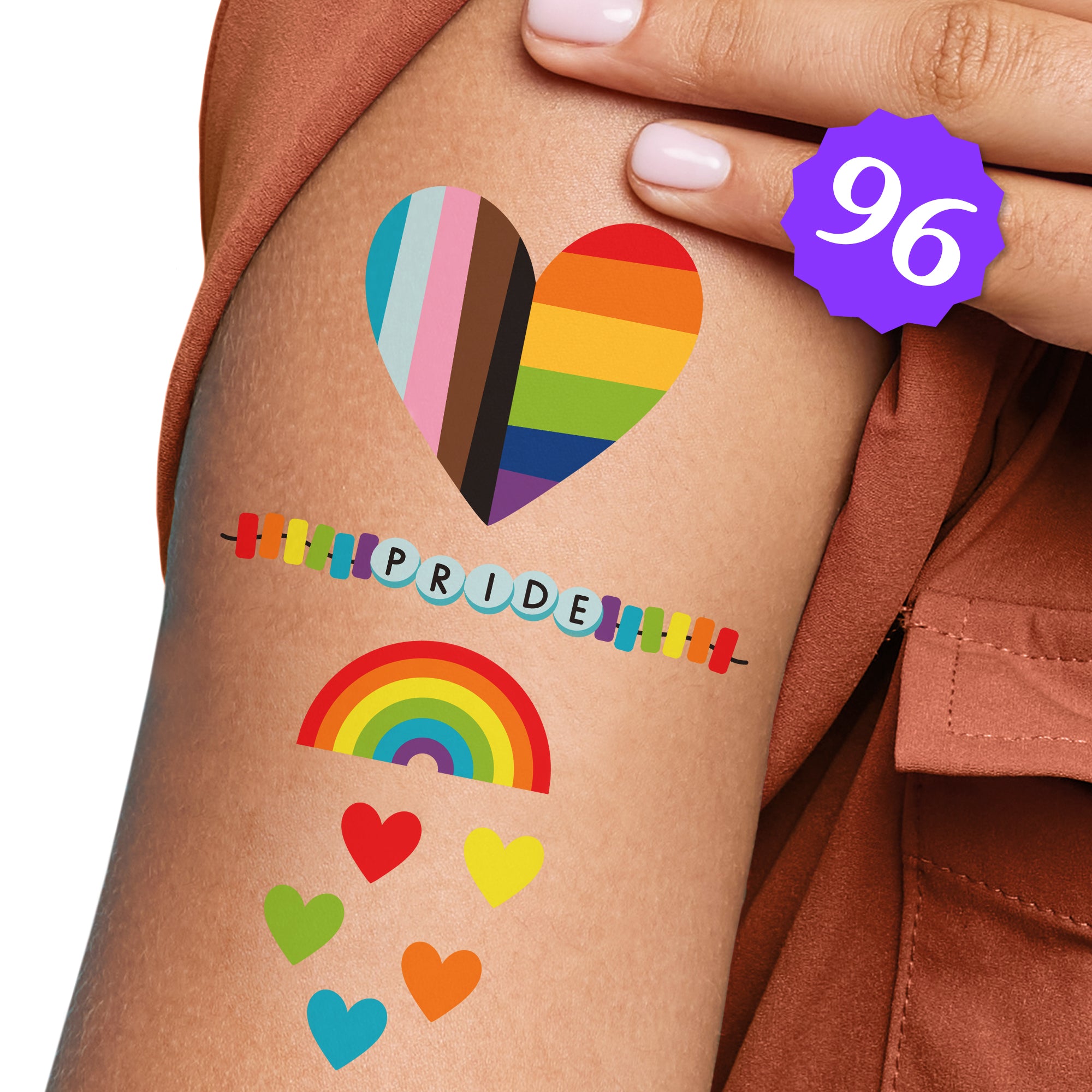 Pride Temporary Tattoos LGBTQIA+ Event Favors | BigDotOfHappiness.com