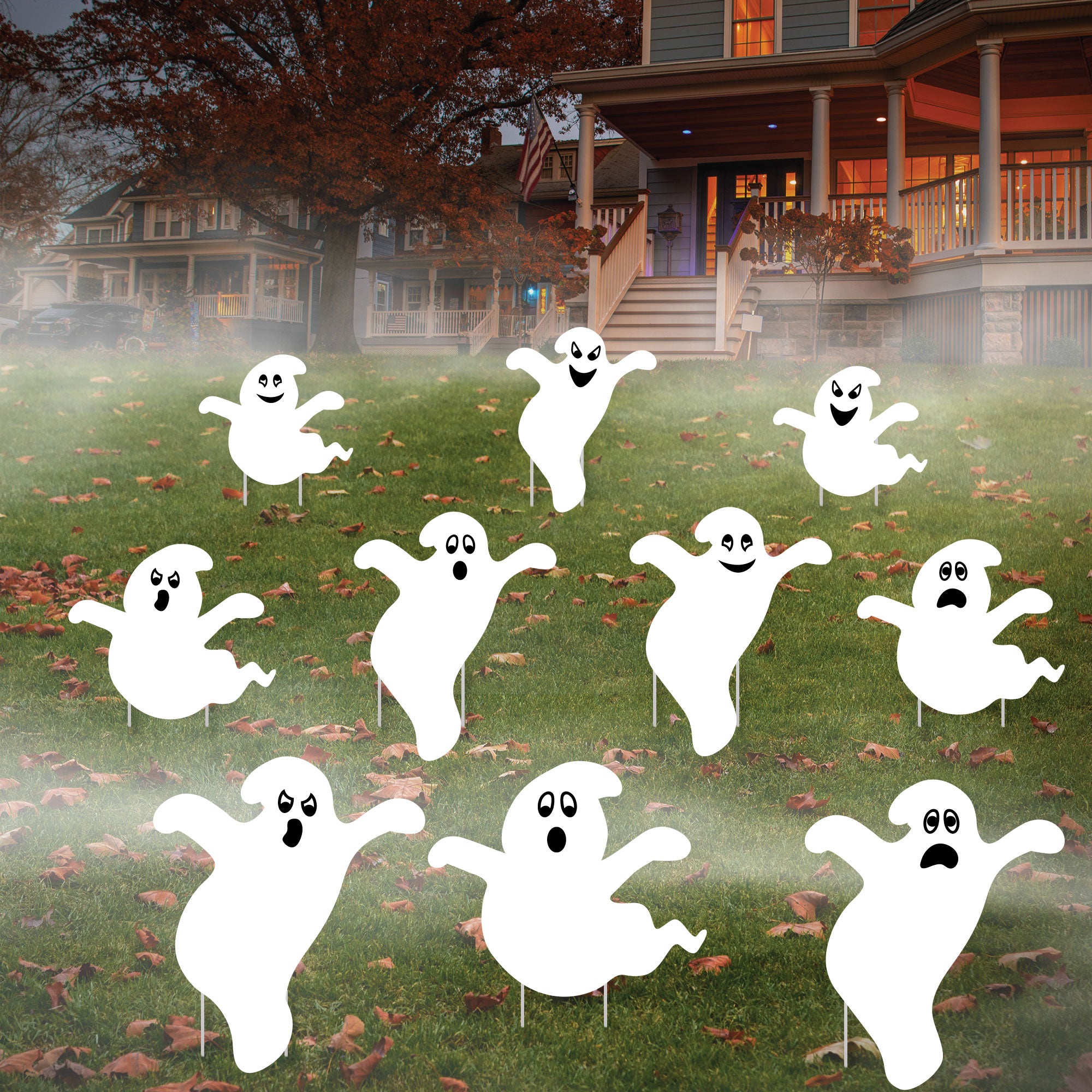 Spooky Ghost - Ghost Shape Lawn Decorations - Outdoor Halloween Yard ...
