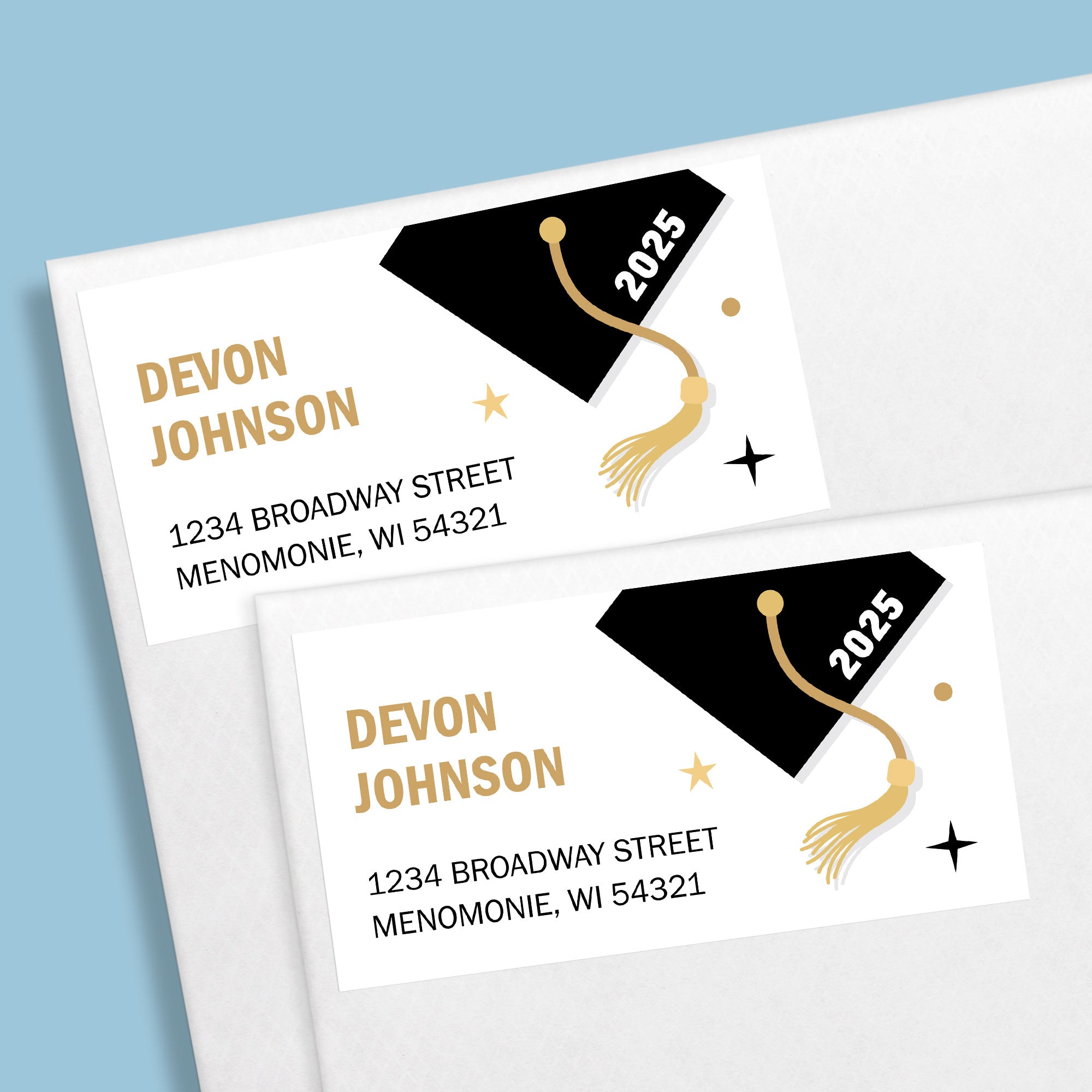 Custom Text Graduation Return Address Labels - 120 Ct ...